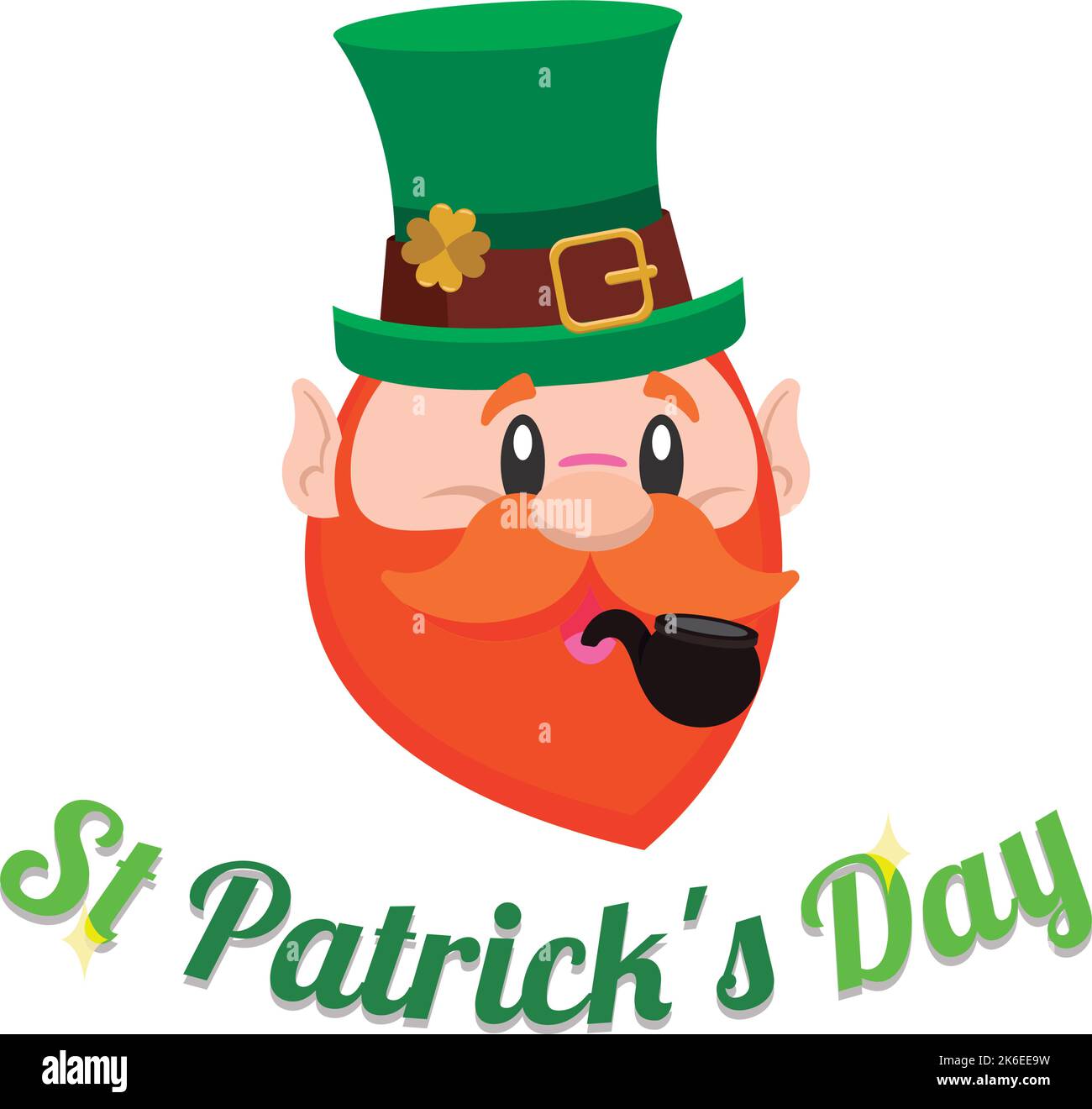 Isolated cute saint patrick day elf cartoon Vector Stock Vector Image ...