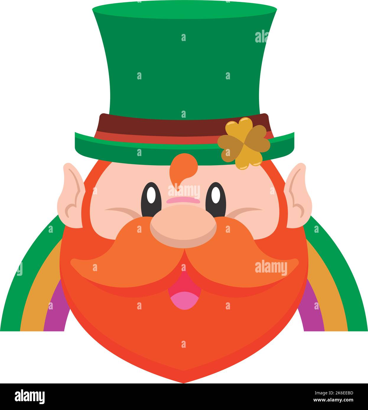 Isolated cute saint patrick day elf cartoon Vector Stock Vector Image ...