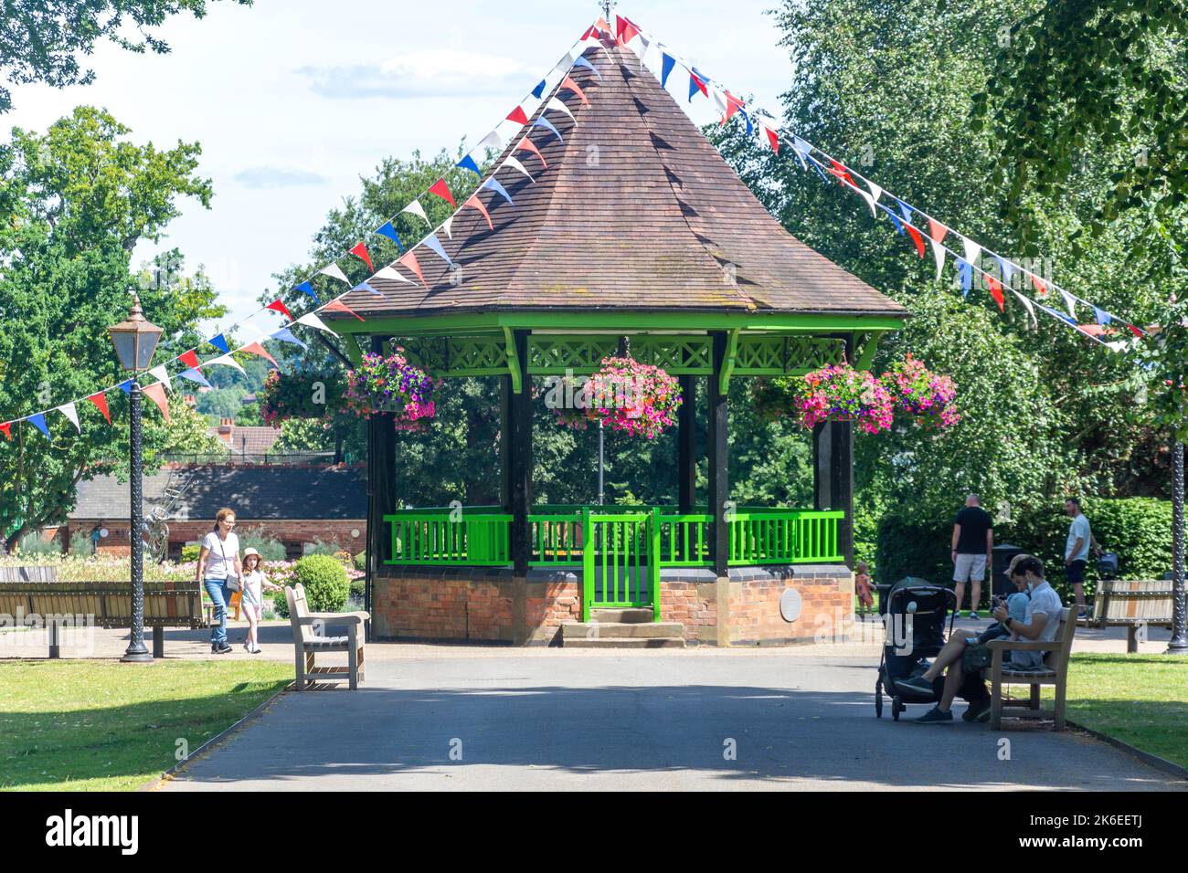 Bandstand in Caldecott Park, Park Road, Rugby, Warwickshire, England ...