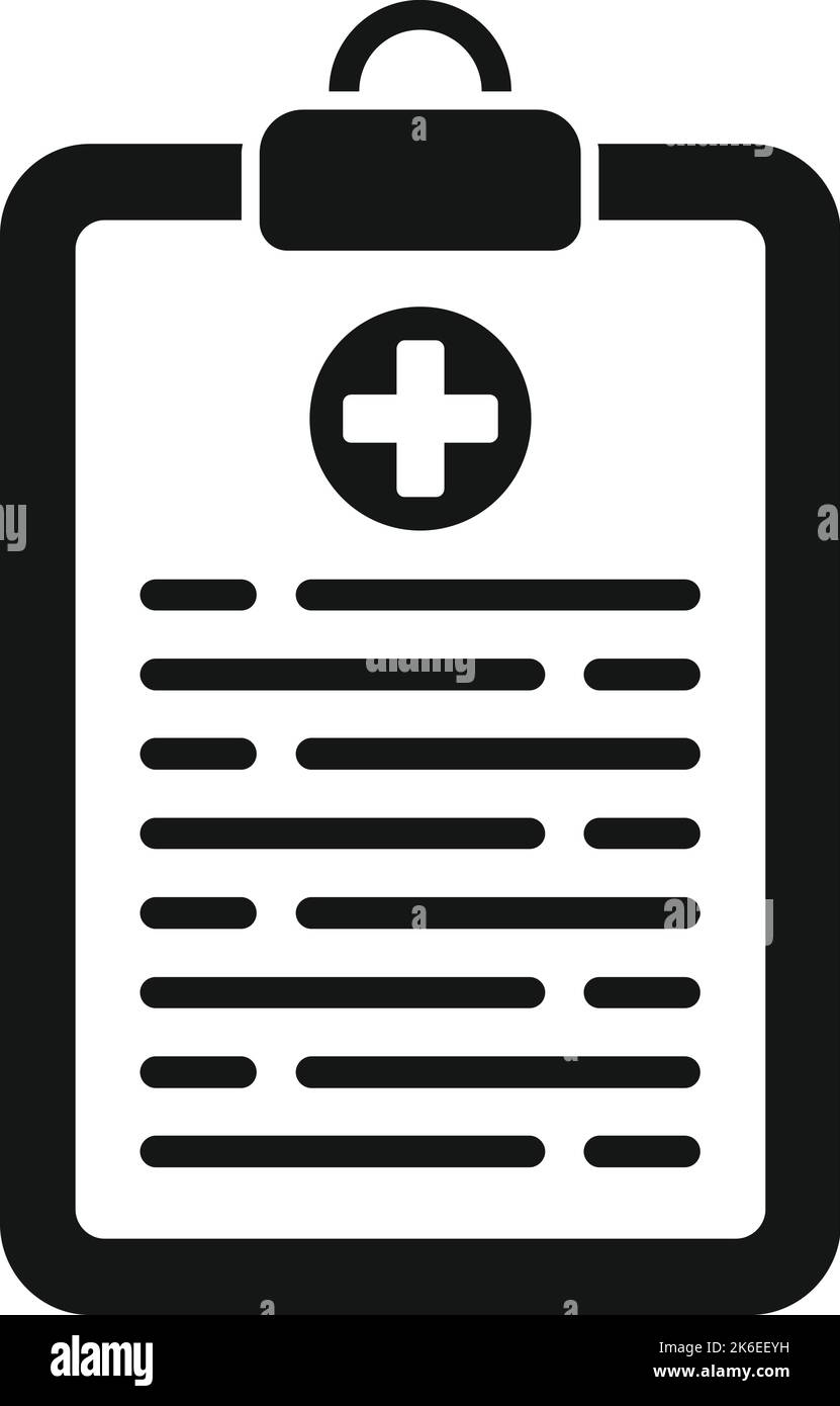 Patient board icon simple vector. Physical therapist. Clinic care Stock ...
