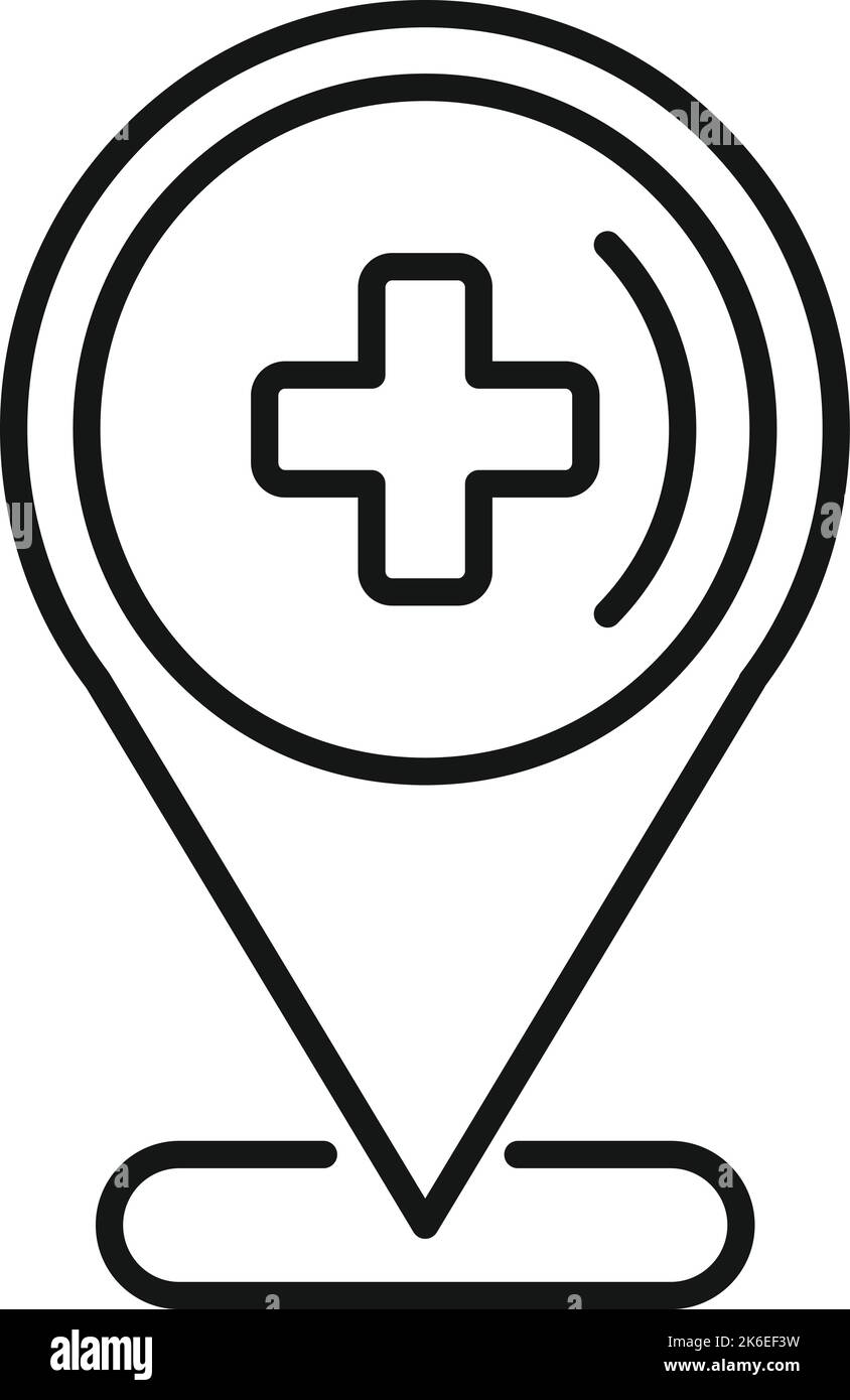 Physical Therapist Location Icon Outline Vector Doctor Therapy Rehab Patient Stock Vector