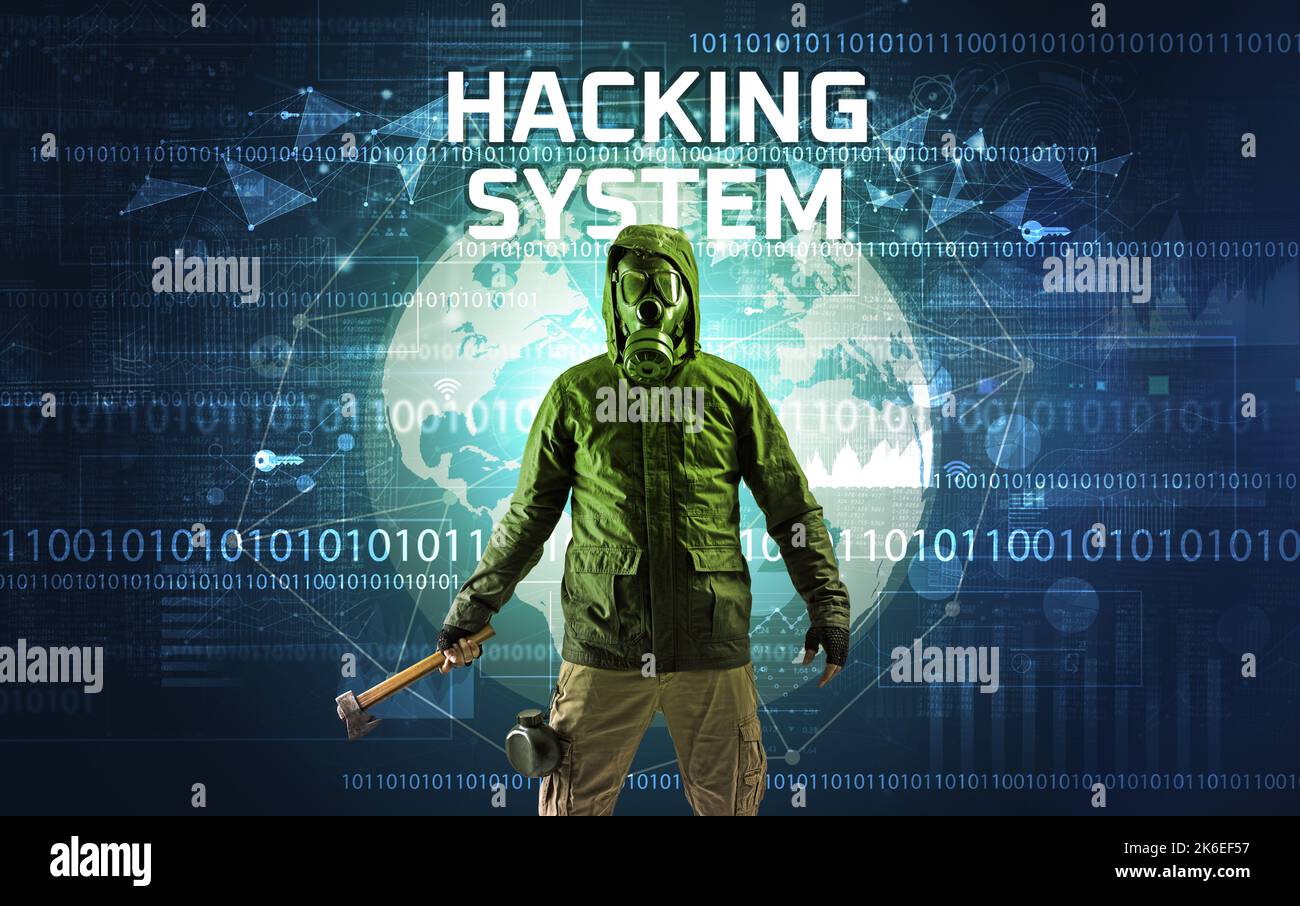 Faceless hacker at work, security concept Stock Photo - Alamy