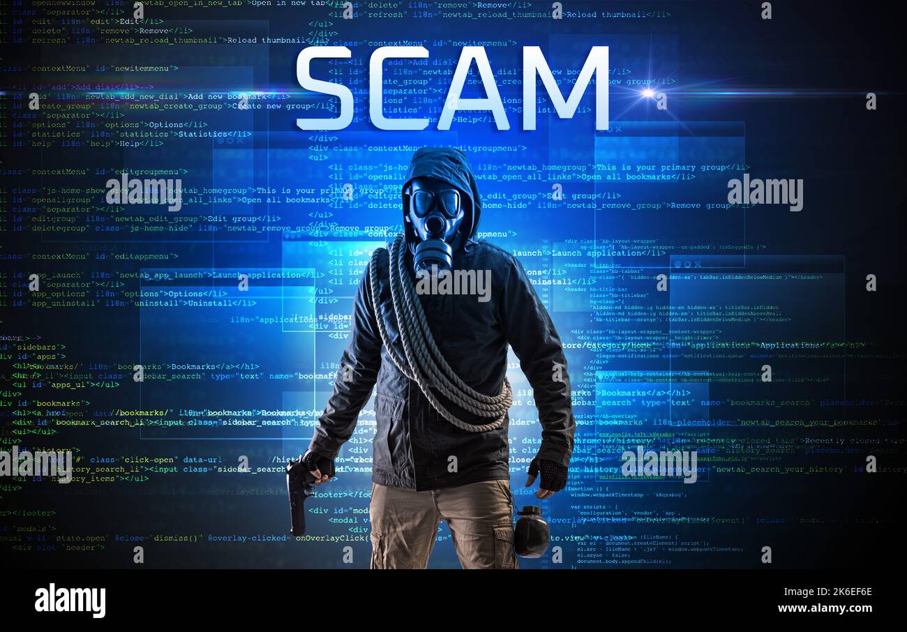 Faceless hacker on code background Stock Photo - Alamy