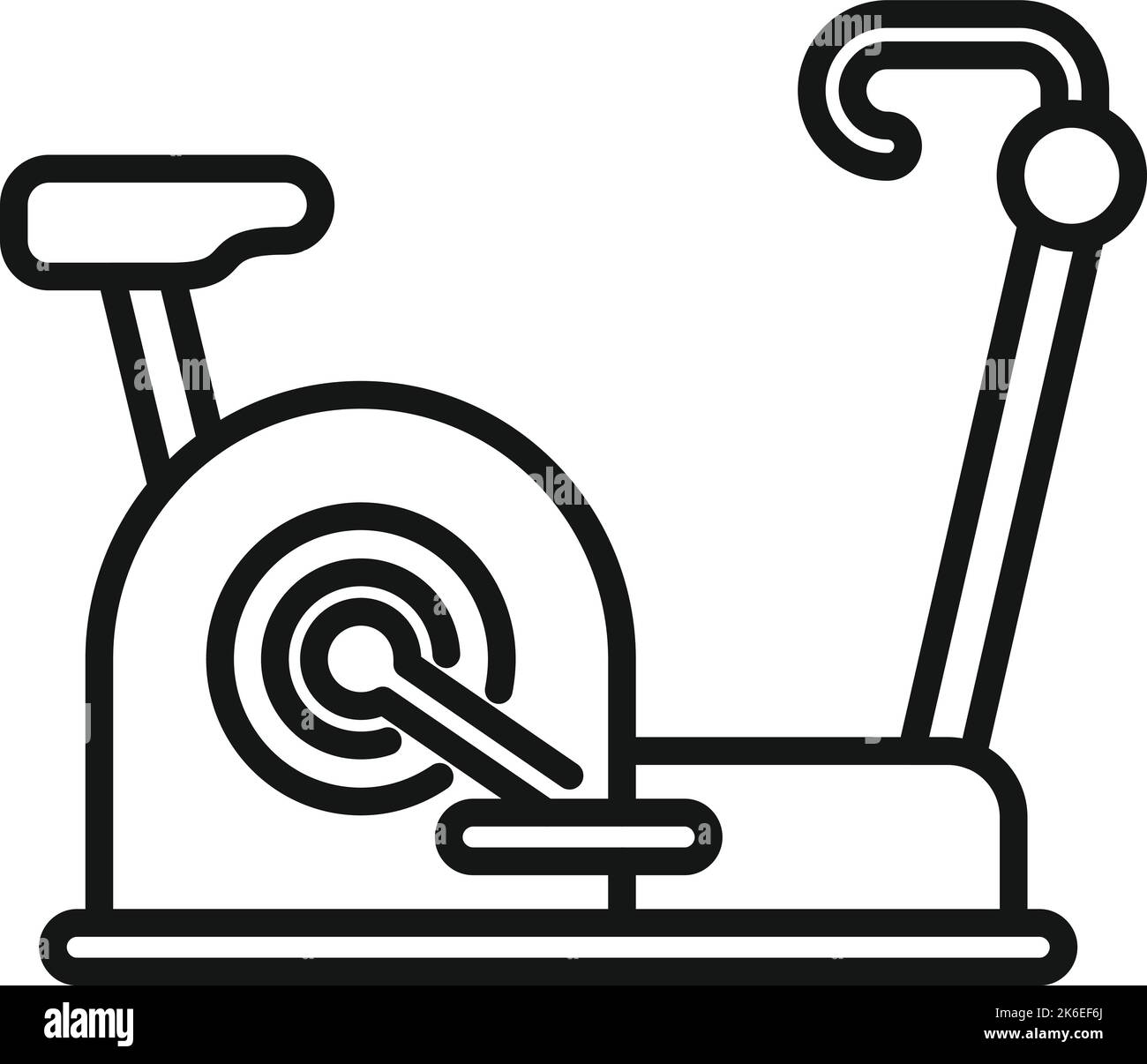 Exercise bike icon outline vector. Doctor therapy. Clinic patient Stock ...