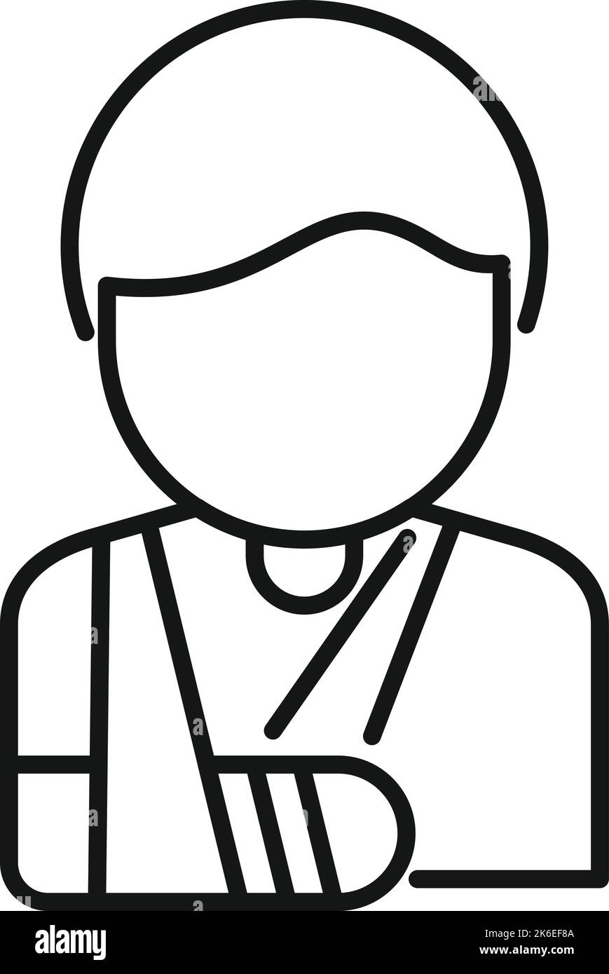 Therapist patient icon outline vector. Hospital care. Clinic patient ...