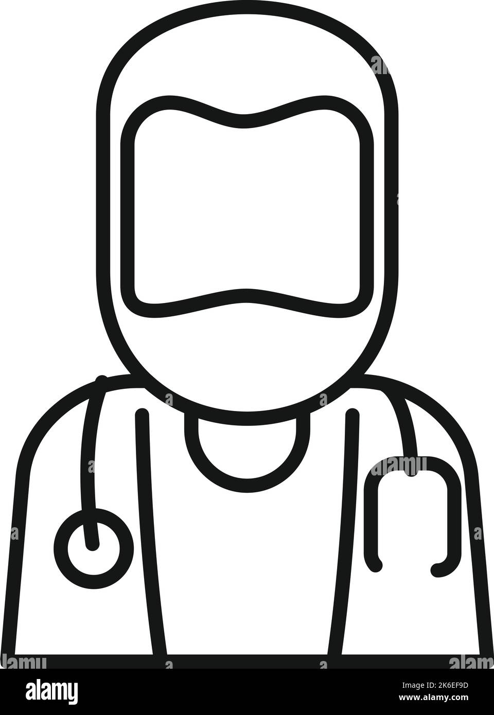 Man physical therapist icon outline vector. Hospital massage. Patient ...