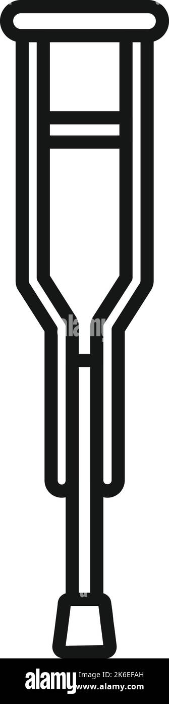 Physical crutch icon outline vector. Hospital massage. Doctor therapy ...