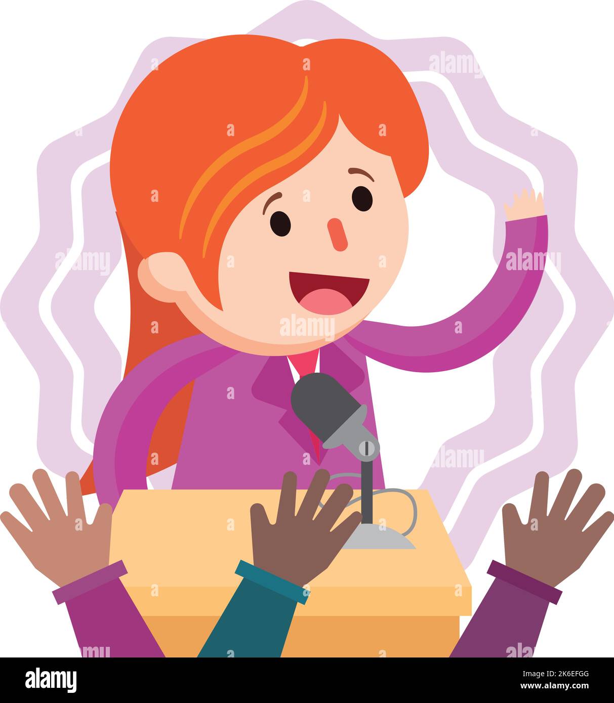 Isolated female character candidate Election day Vector illustration ...