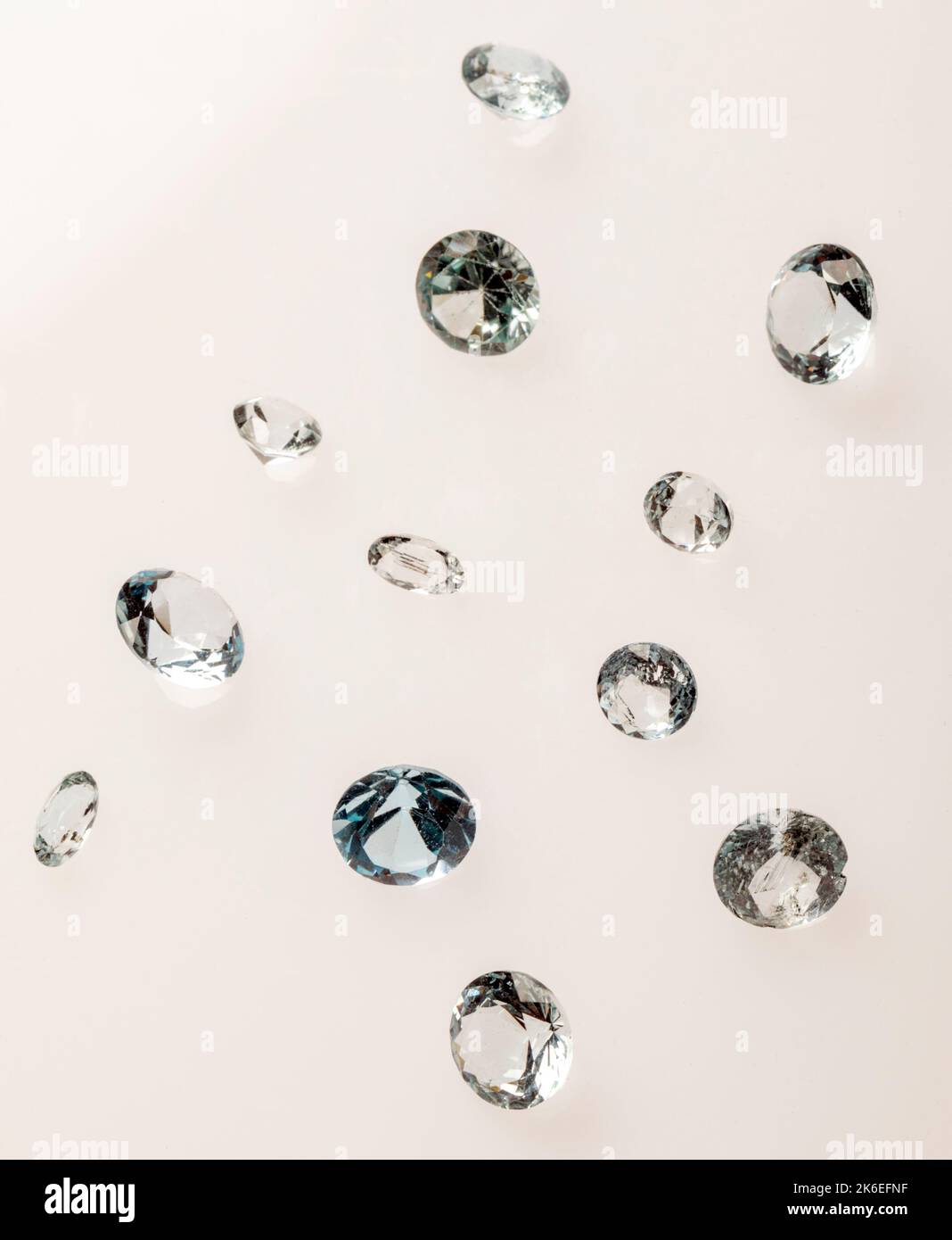 Faceted aquamarine gemstones mined by famous prospector; Brian Busse ...