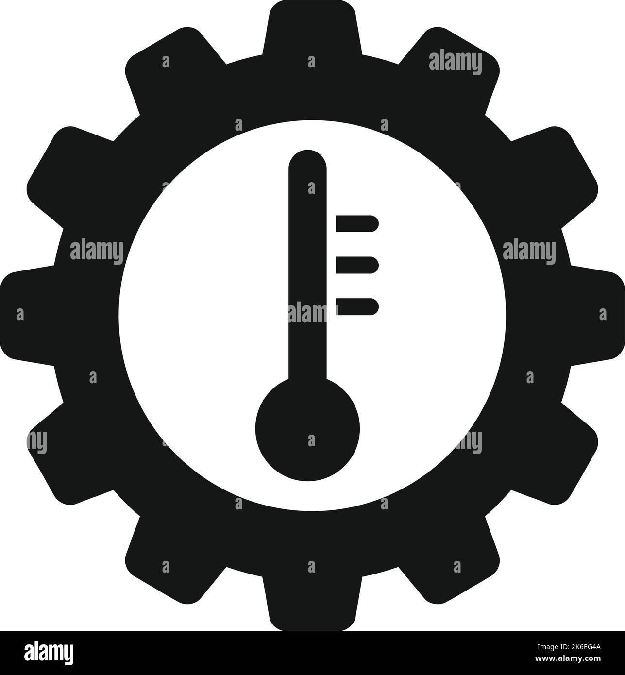 Car gear temperature icon simple vector. Auto engine. Service car Stock ...