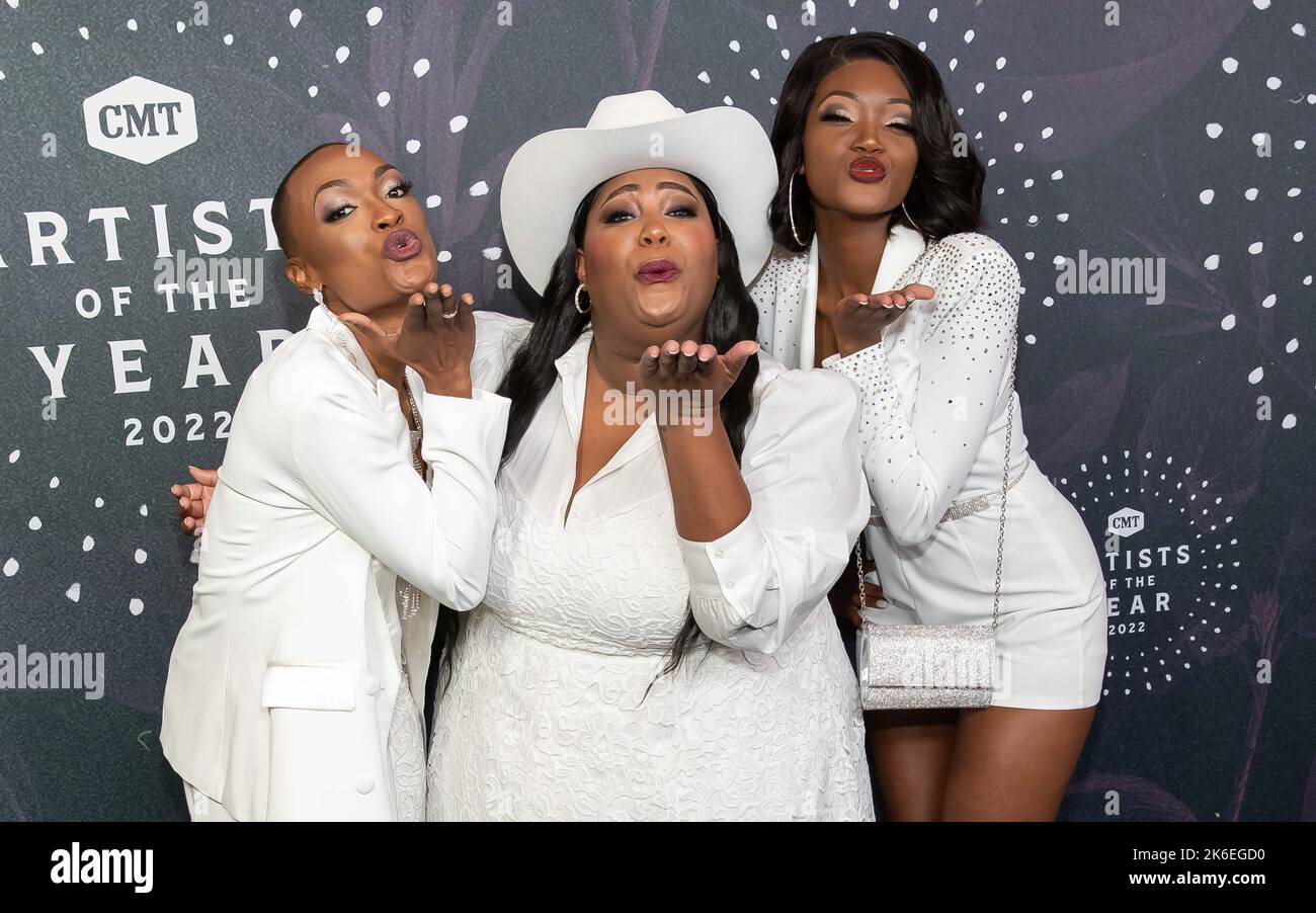 Nashville, Tennessee. 12/10/2022, Chapel Hart attend the 2022 CMT ...