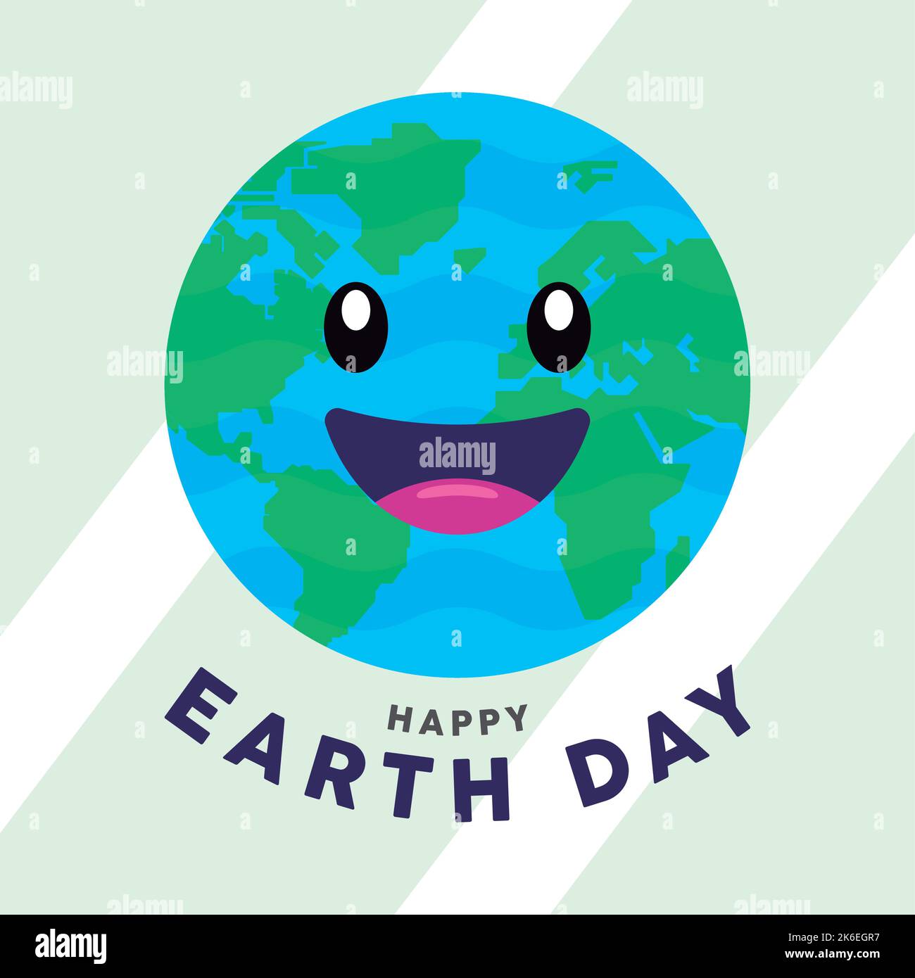 Cute earth planet character Earth day poster Vector Stock Vector Image ...
