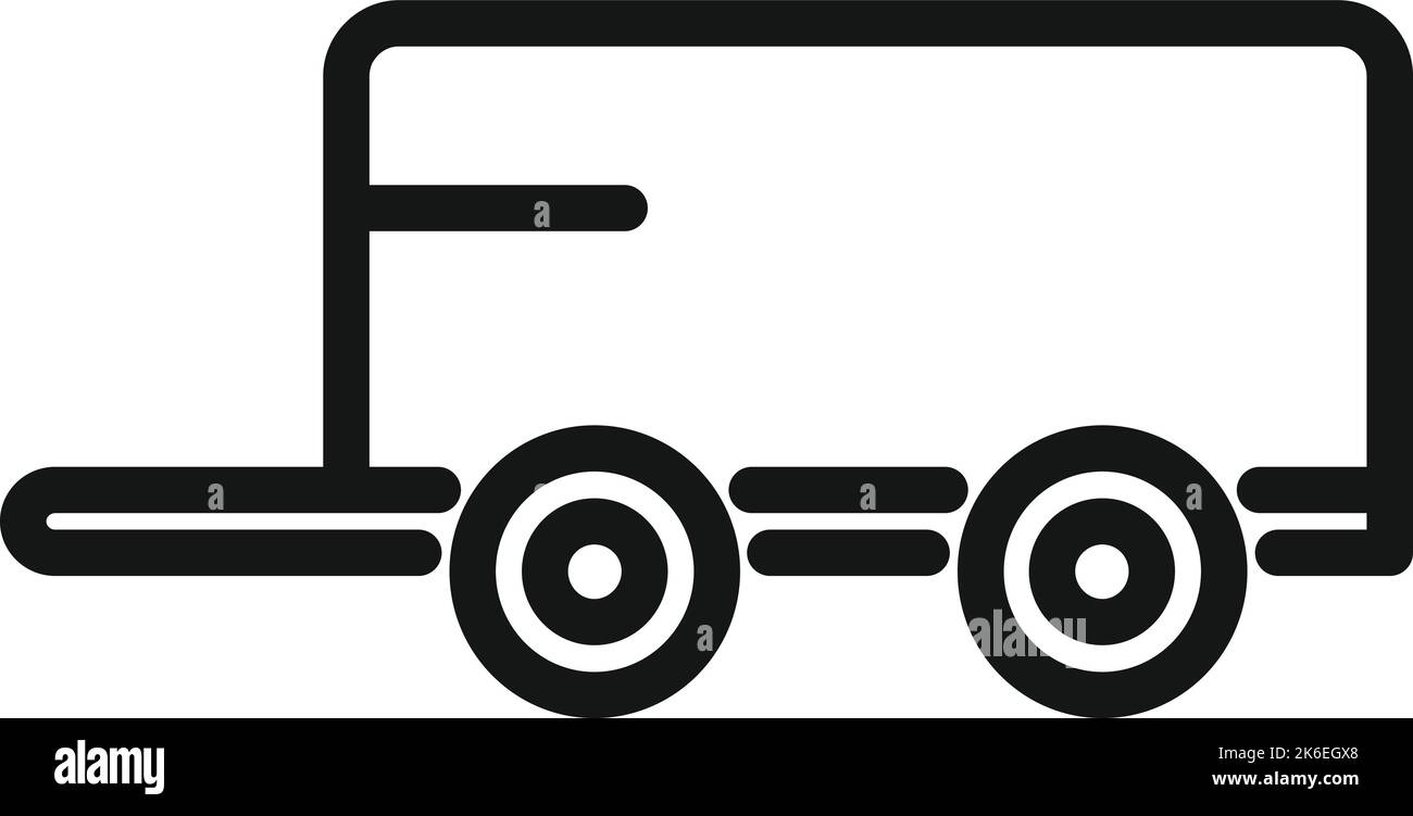Car trailer icon outline vector. Auto mechanic. Spare part Stock Vector ...