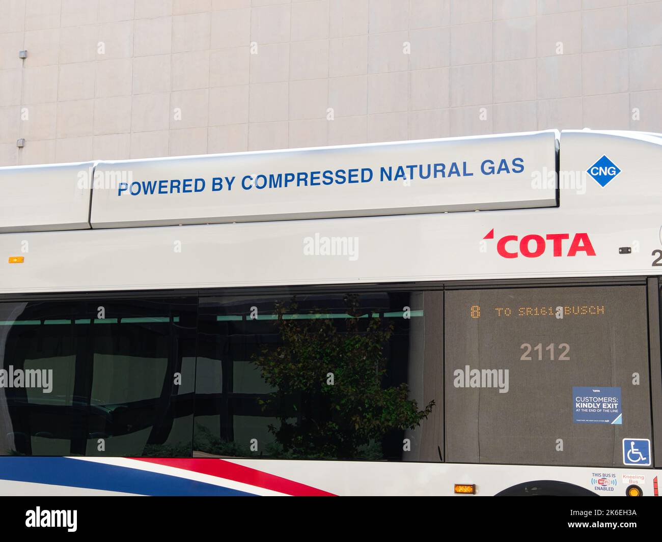 CODA Bus powered by green natural gas Stock Photo - Alamy