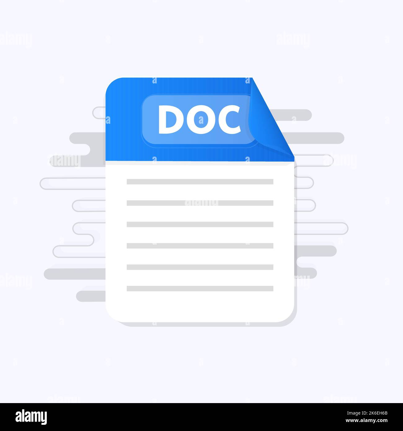 DOC file icon. Flat design graphic illustration. Vector docicon Stock ...