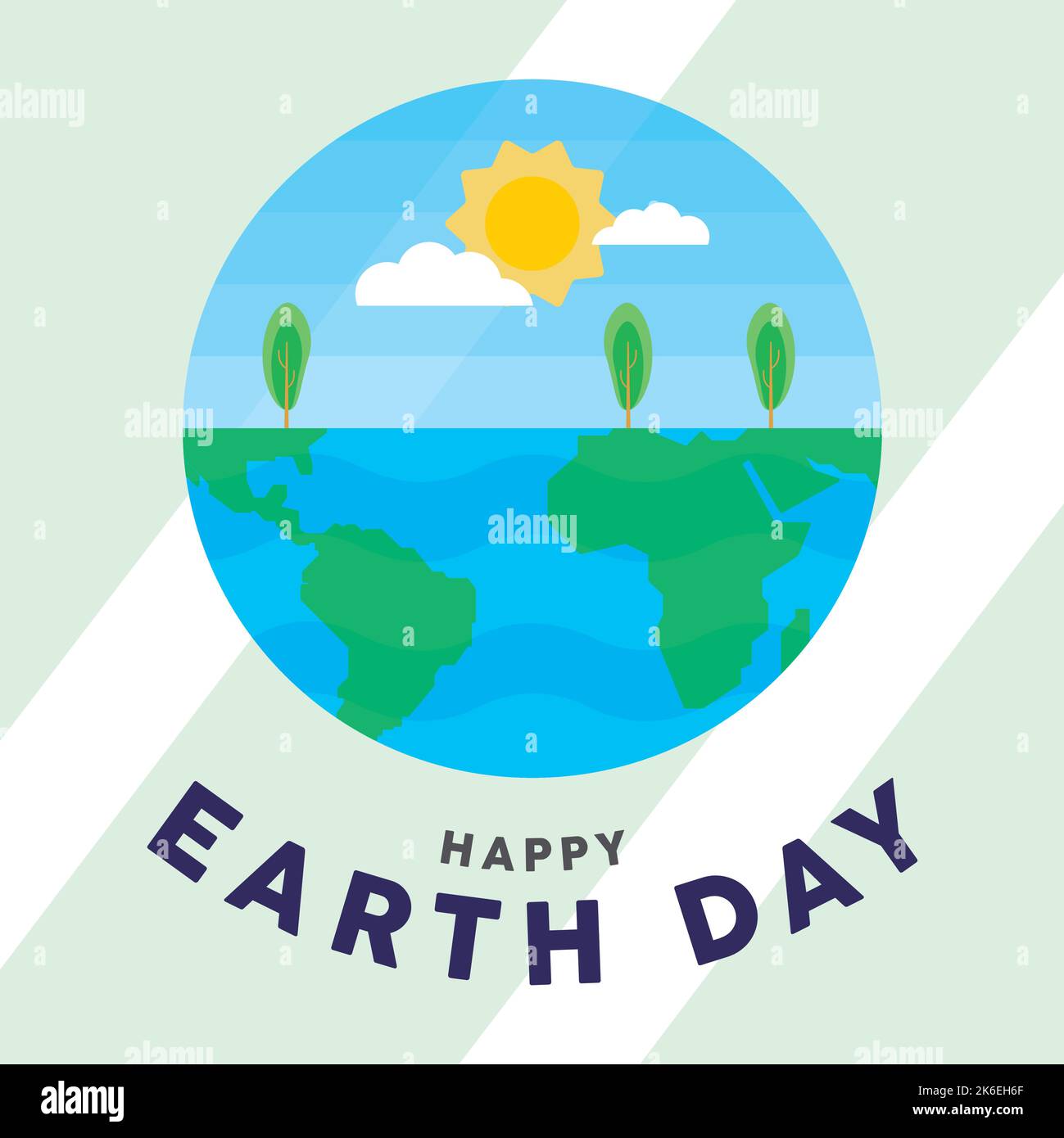 Isolated earth planet filled on water Earth day poster Vector Stock ...