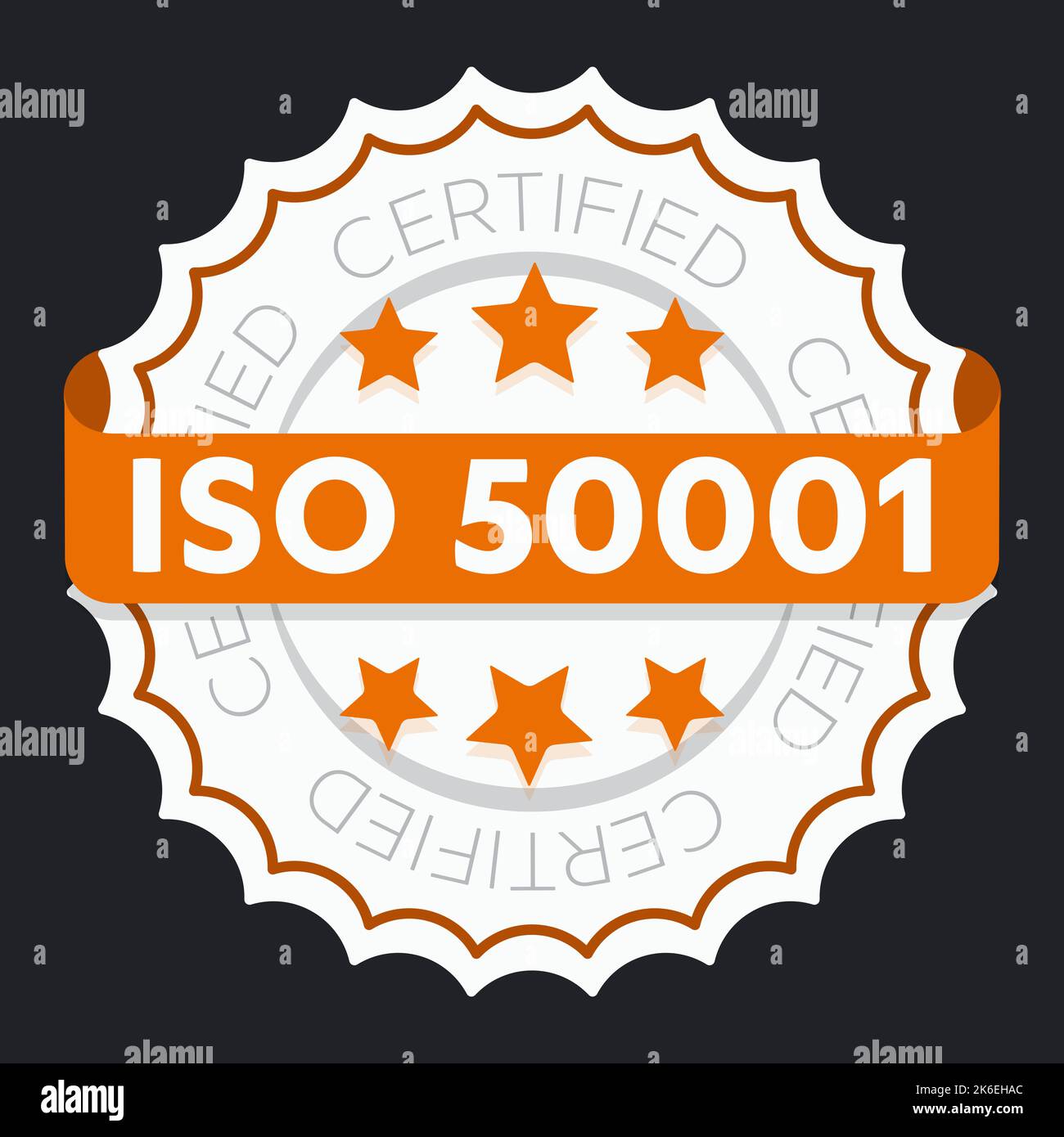 ISO 50001 certified sign. Environmental management system international ...