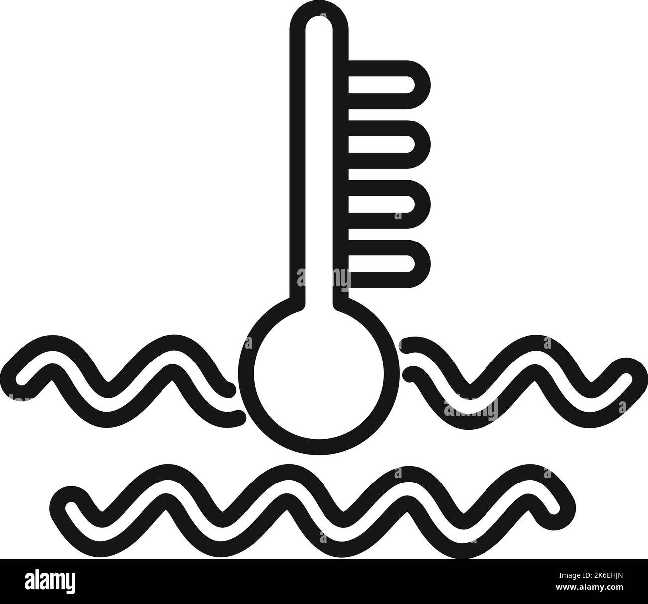 Car liquid temperature icon outline vector. Auto engine. Motor repair ...