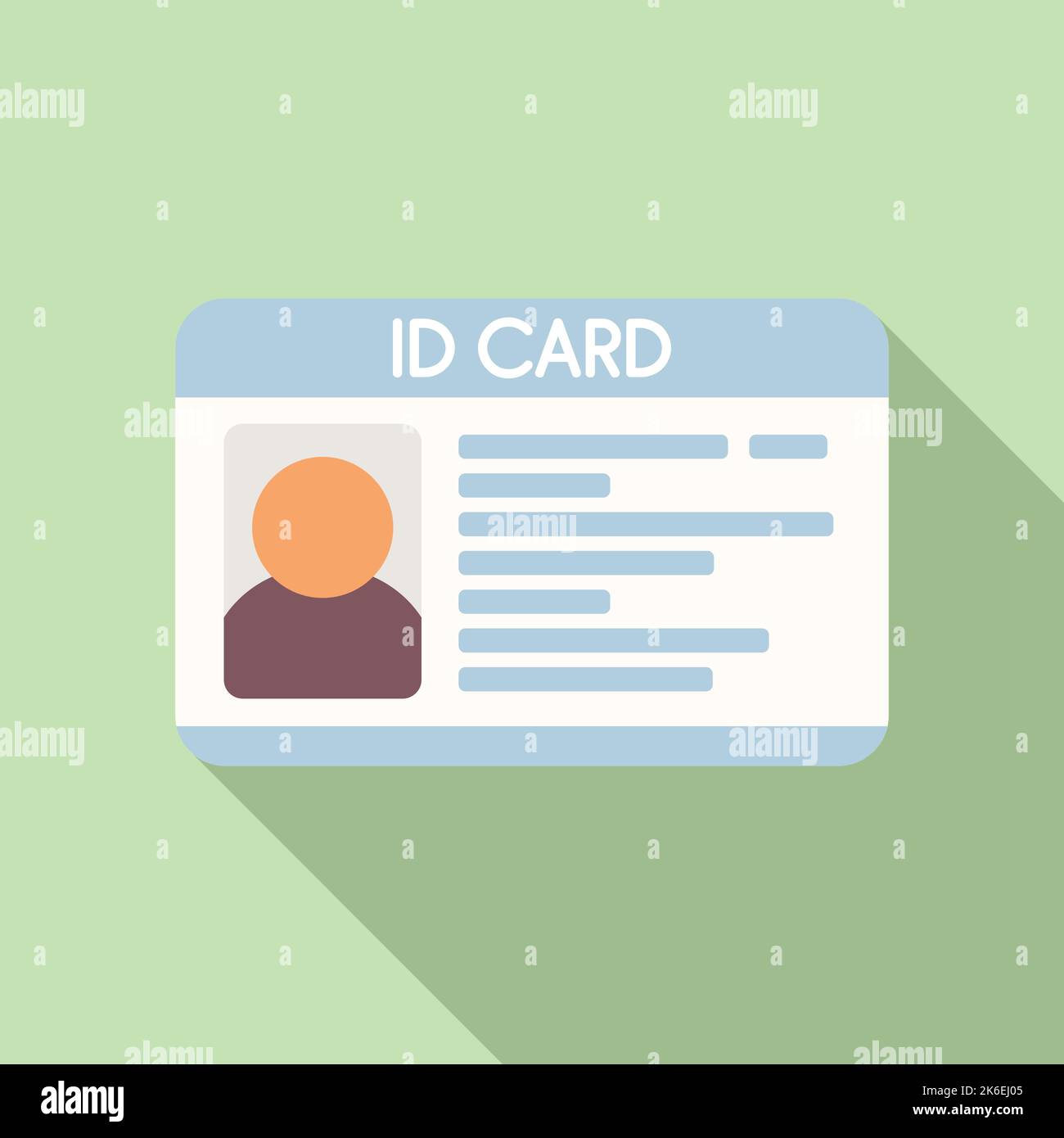 Id card pass icon flat vector. Name photo. Office tag Stock Vector ...