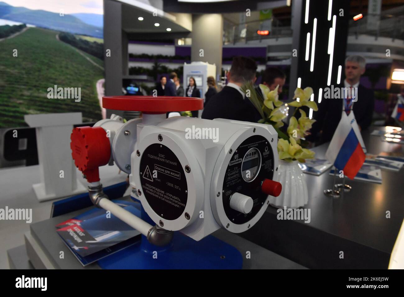 Moscow. The box of power connection at an exhibition of the ...