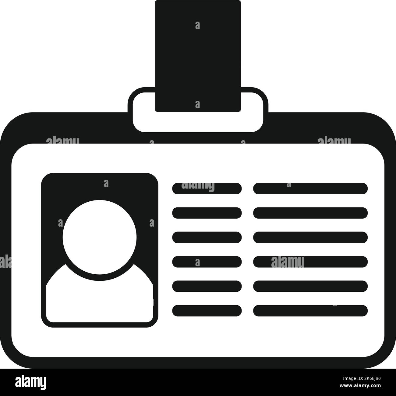 Id card tag icon simple vector. Photo access. Pass template Stock ...