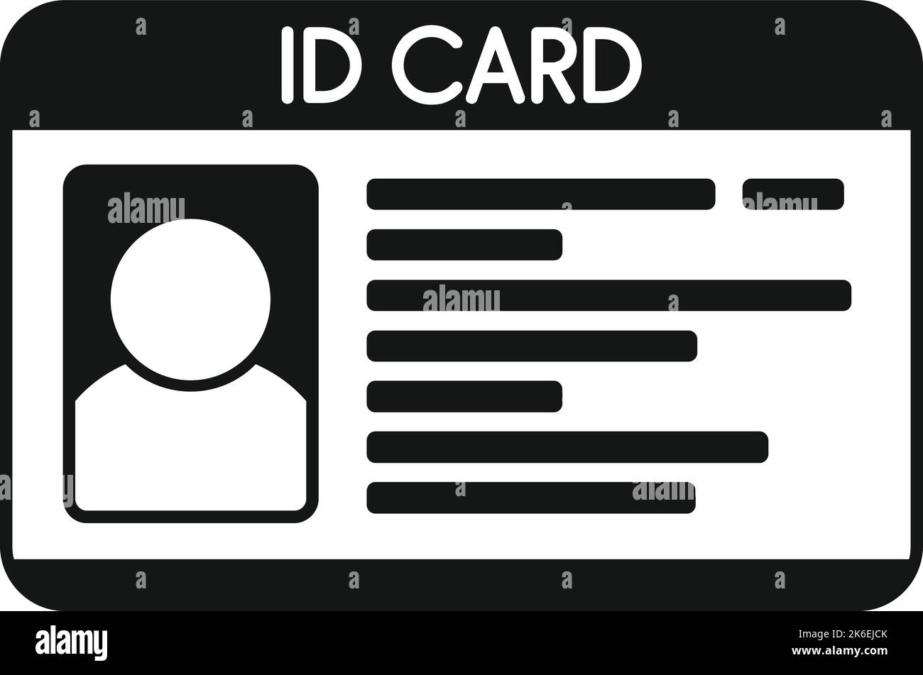 Id card pass icon simple vector. Name photo. Office tag Stock Vector ...