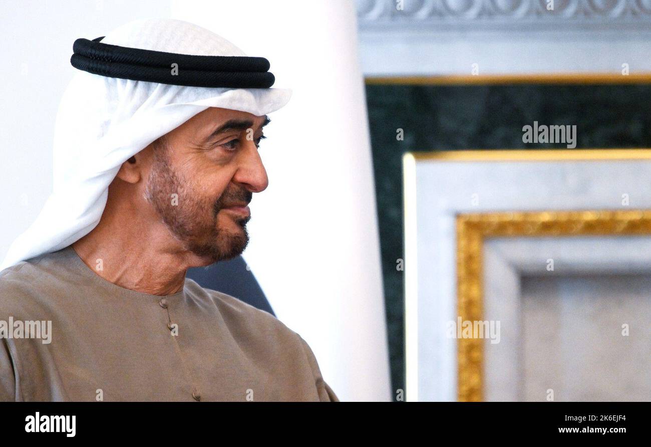 October 11, 2022. - Russia, Saint Petersburg. - Mohammed bin Zayed Al ...