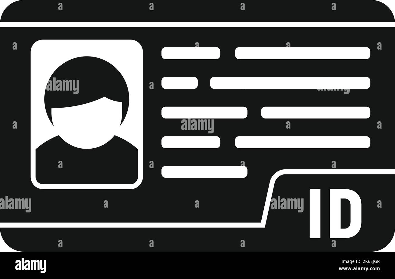 Web id card icon simple vector. Photo badge. Pass template Stock Vector ...