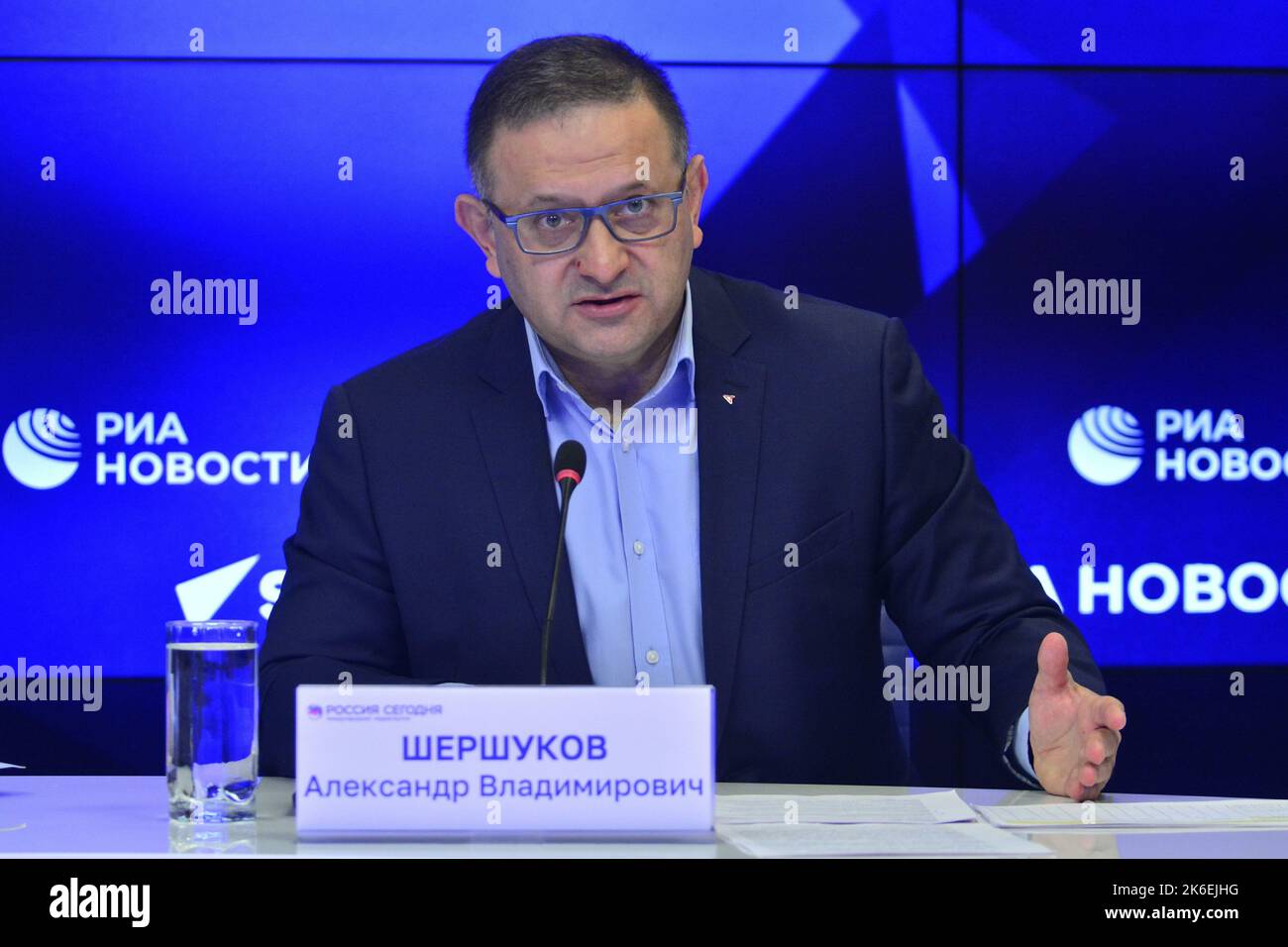 Press conference of Mikhail Shmakov, Chairman of the Federation of Independent Trade Unions of ...