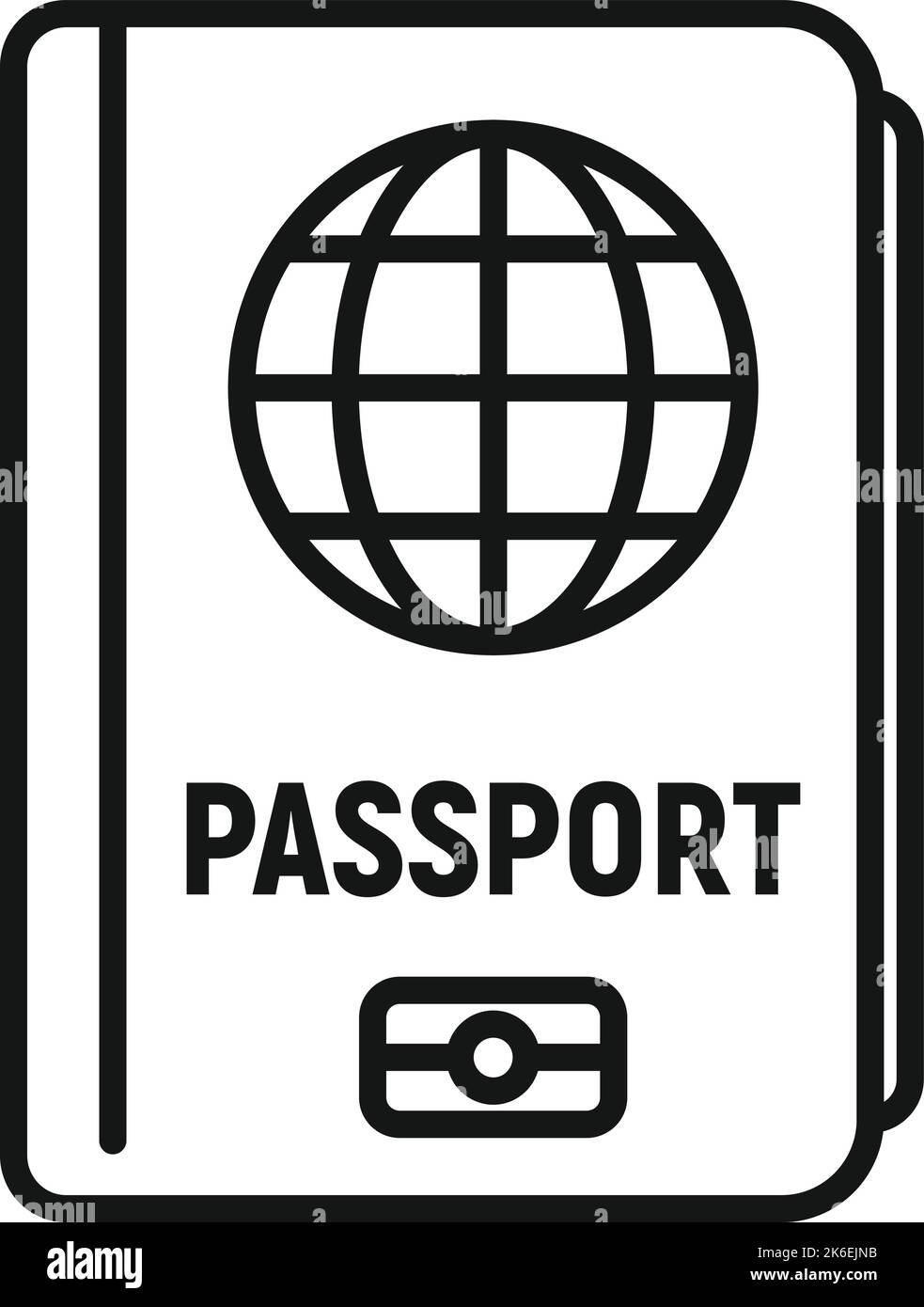 Passport Icon Outline Vector Id Card Badge Access Stock Vector Image
