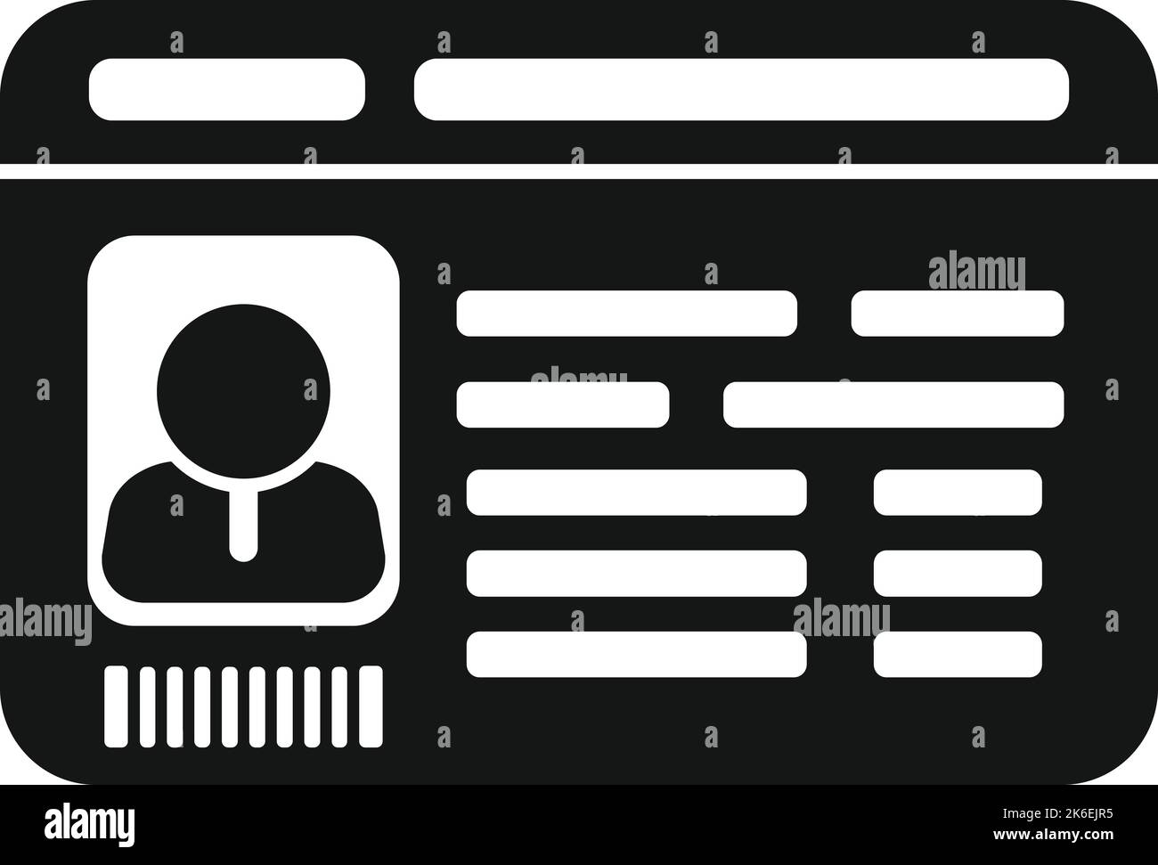 Company id card icon simple vector. Office tag. Personal web Stock ...