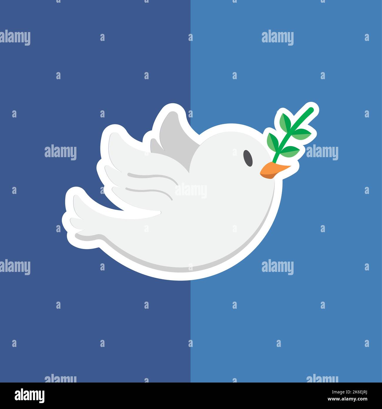 Isolated peace dove pigeon holding laurel wreath poster Vector Stock ...