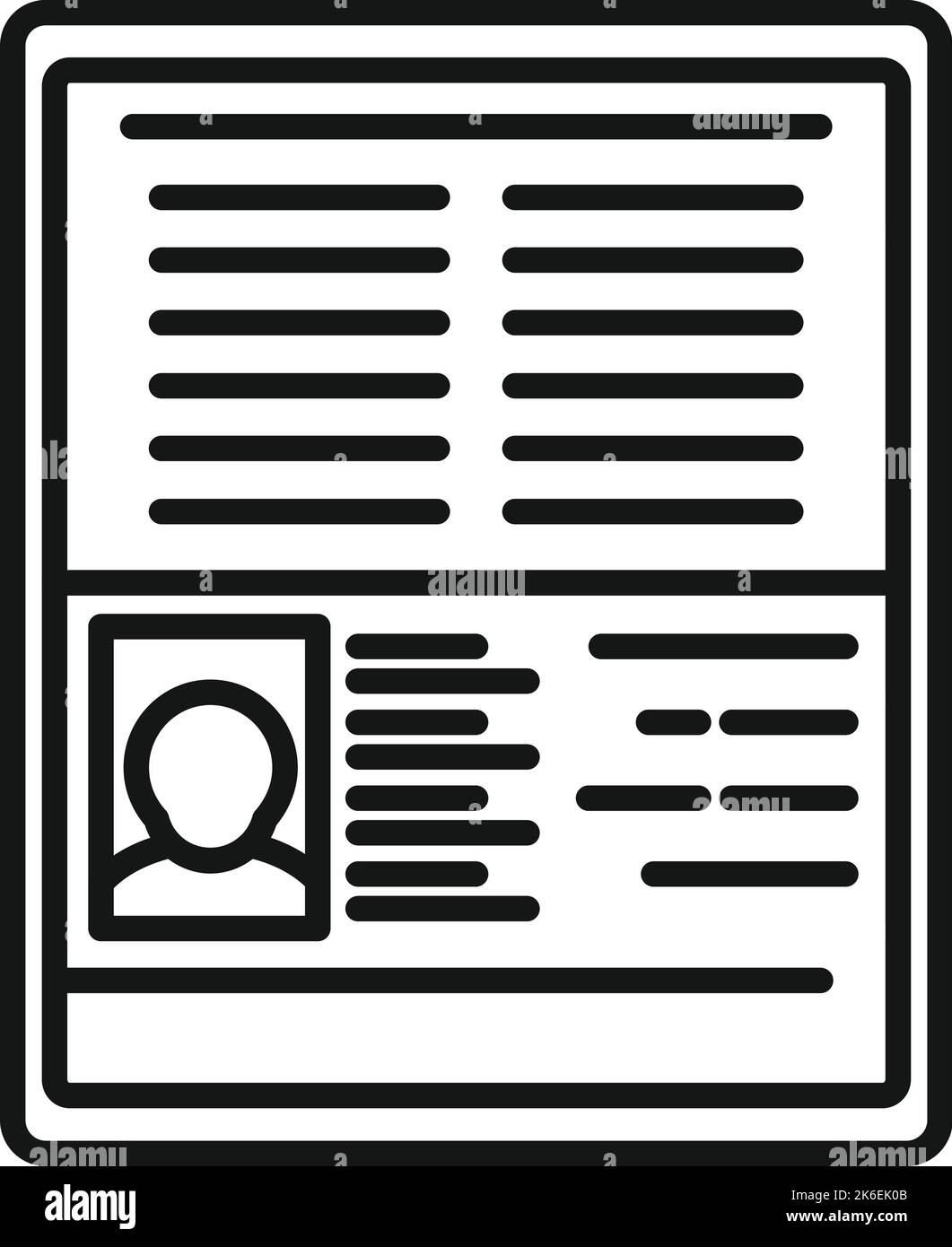 Id Card Badge Icon Outline Vector Photo Identity Office Access Stock