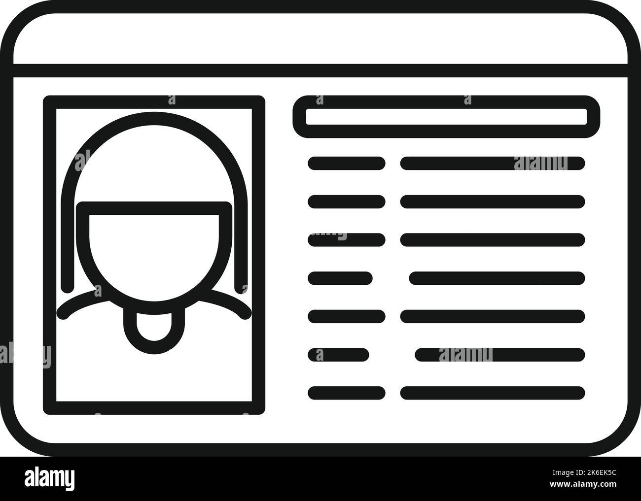 Id card staff icon outline vector. Business pass. Corporate layout ...