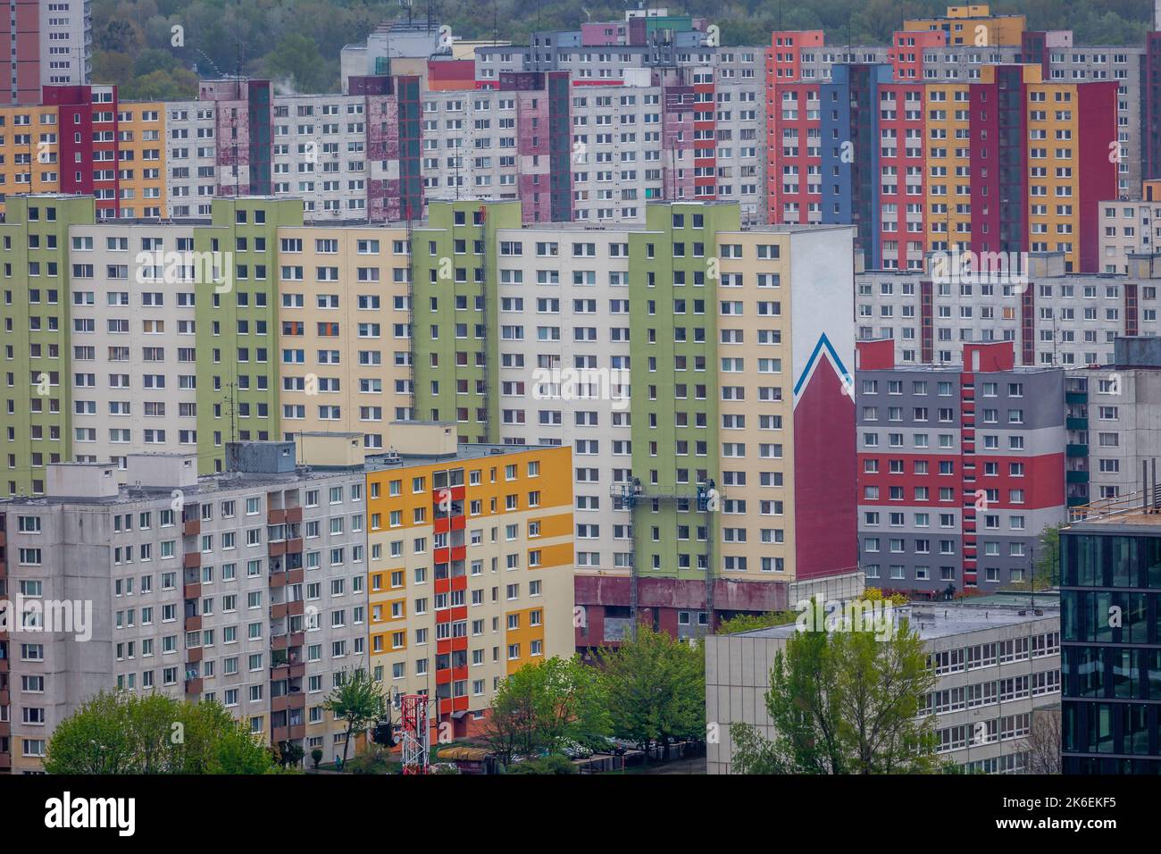 blocks of flats from soviet communism era in Bratislava, Slovak ...