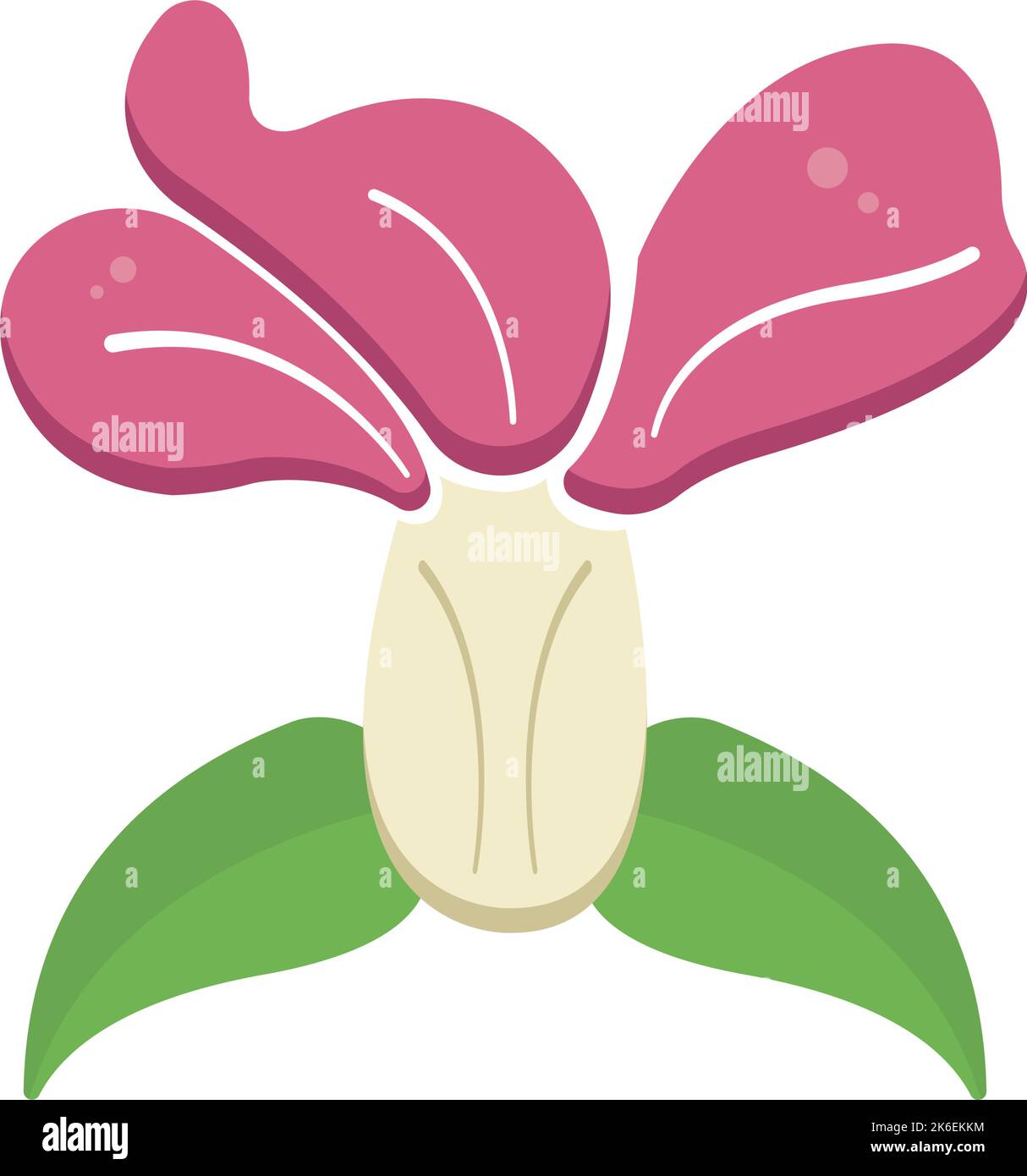 Isolated cute flower sketch icon Flat design Vector Stock Vector Image ...