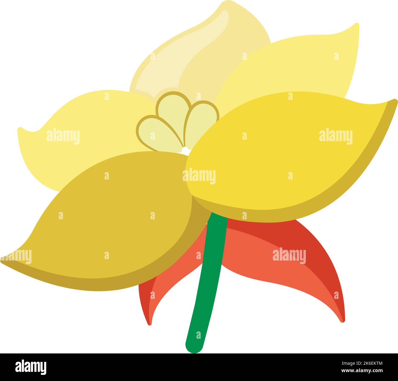 Isolated cute flower sketch icon Flat design Vector Stock Vector Image ...