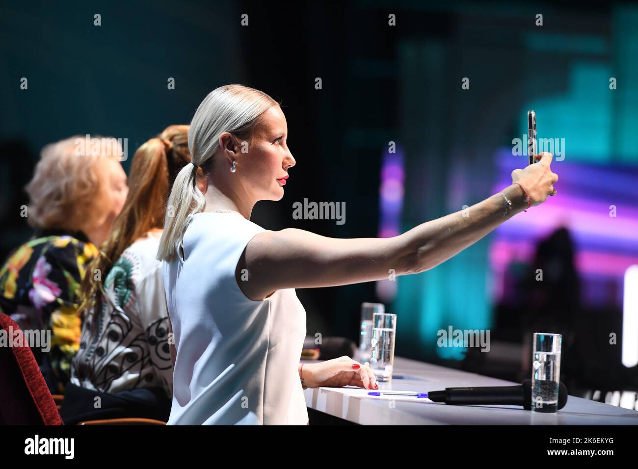 Moscow. The judge Elena Letuchaya on shooting of a new season of a show ...