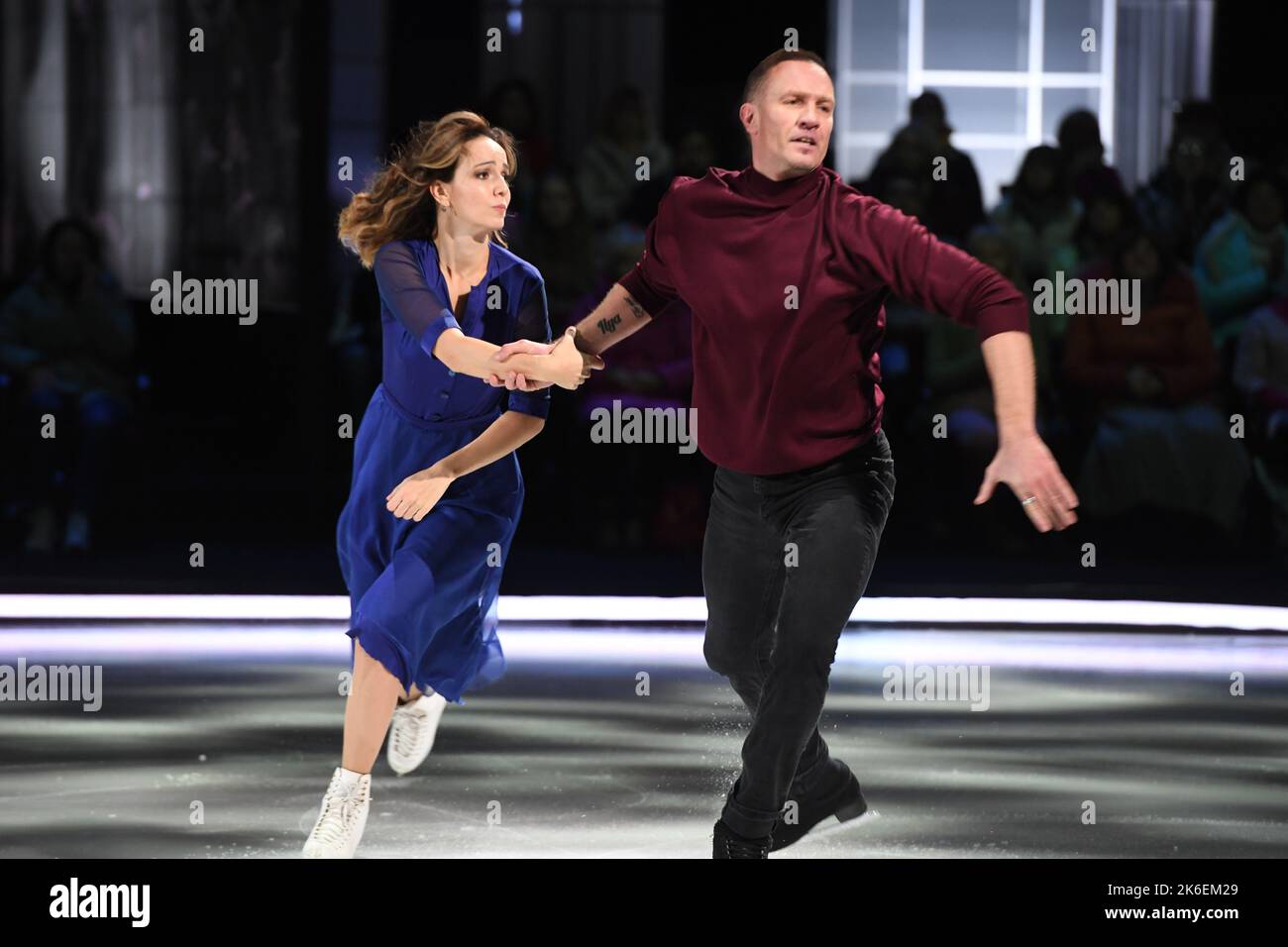 Moscow. The actress Valeria Lanskaya and the figure skater Roman ...