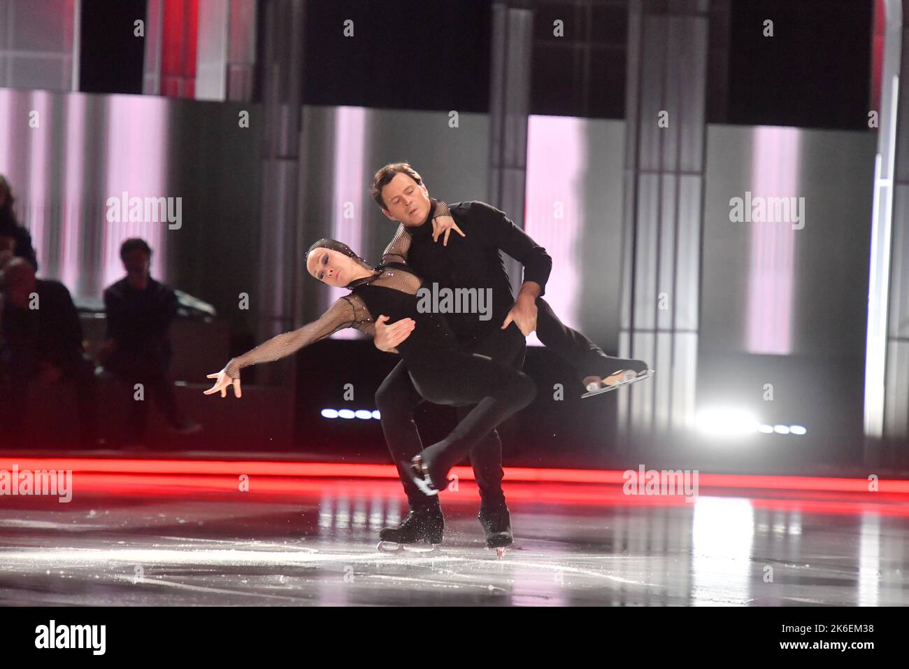 Moscow. The actress Daria Moroz and the figure skater Maxim Marinin on ...