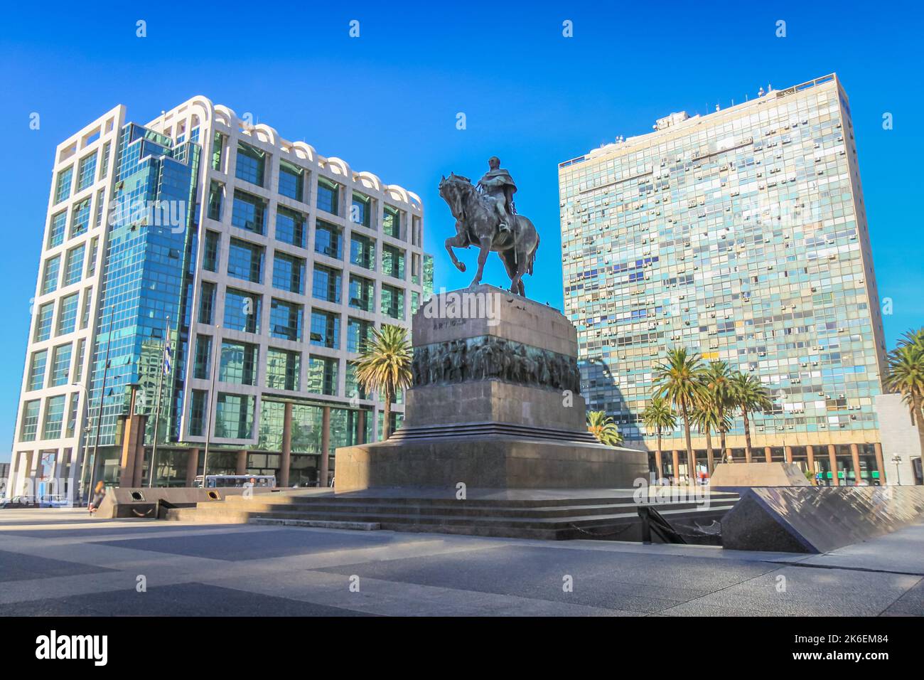 Plaza Independencia, Independence square, in Montevideo, Uruguay, South ...