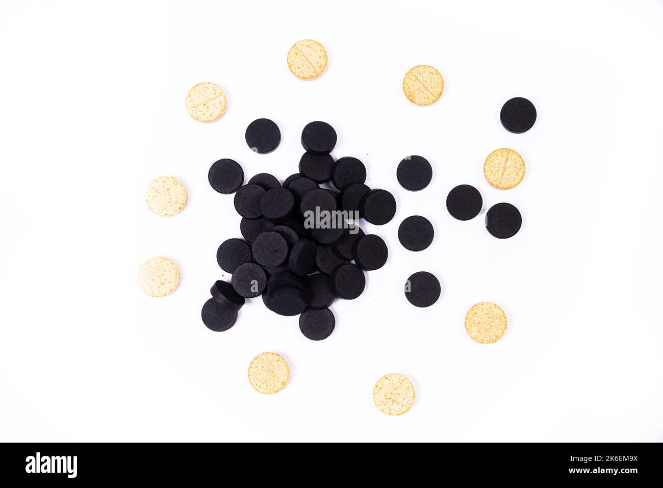 Medicine Pills Border Background. Colorful Tablets and Capsules. Long ...