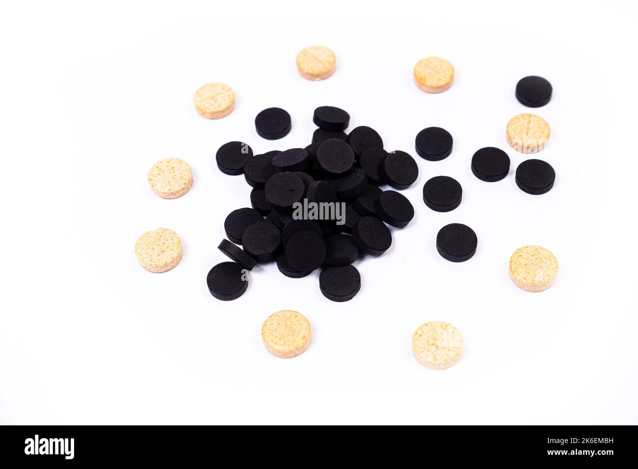 Medicine Pills Border Background. Colorful Tablets and Capsules. Long ...