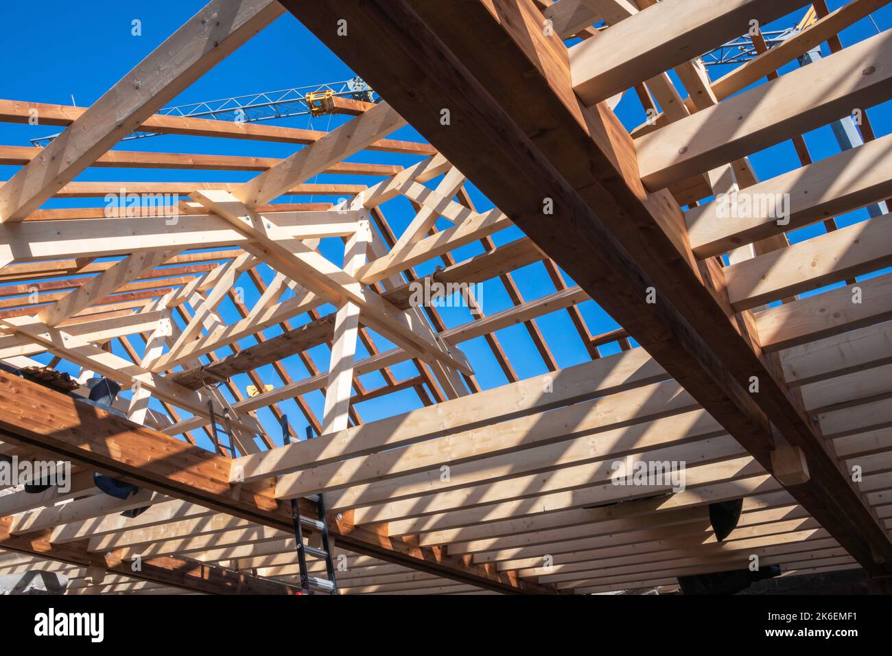 Roof under construction Stock Photo - Alamy
