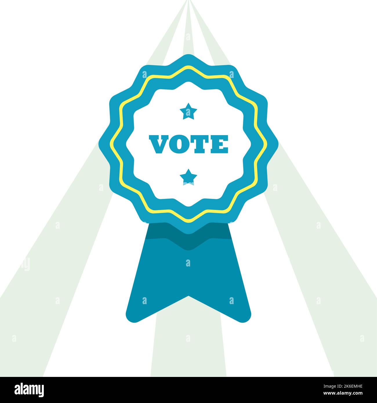 Isolated blue Vote medal Election day Vector Stock Vector Image & Art ...