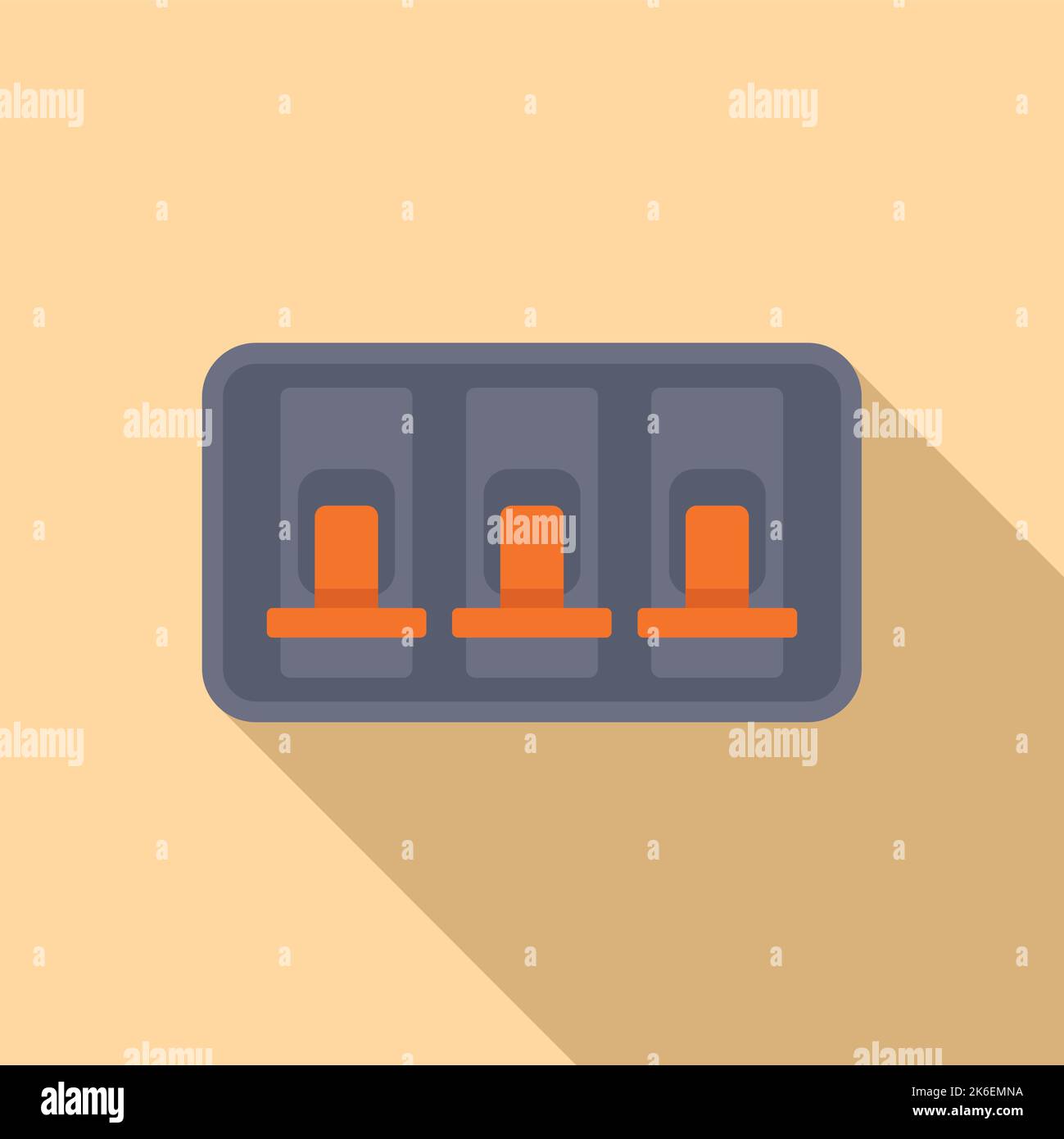 Electrical breaker icon flat vector. Safety power. Home electric Stock ...