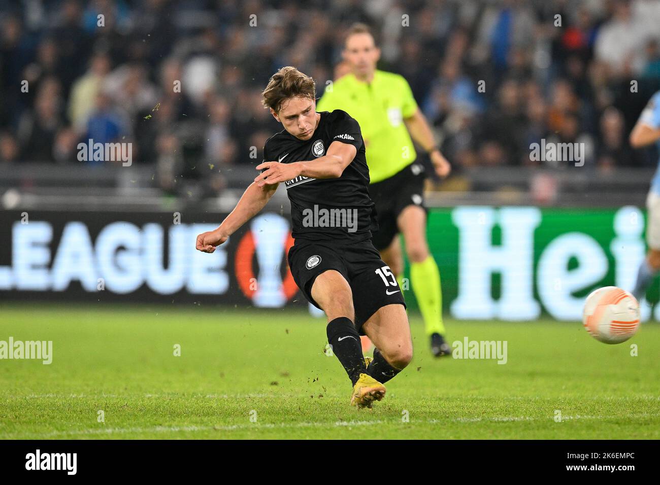 Italy, 13 October 2022, William Boving of Sturm Graz scores the goal 1 ...