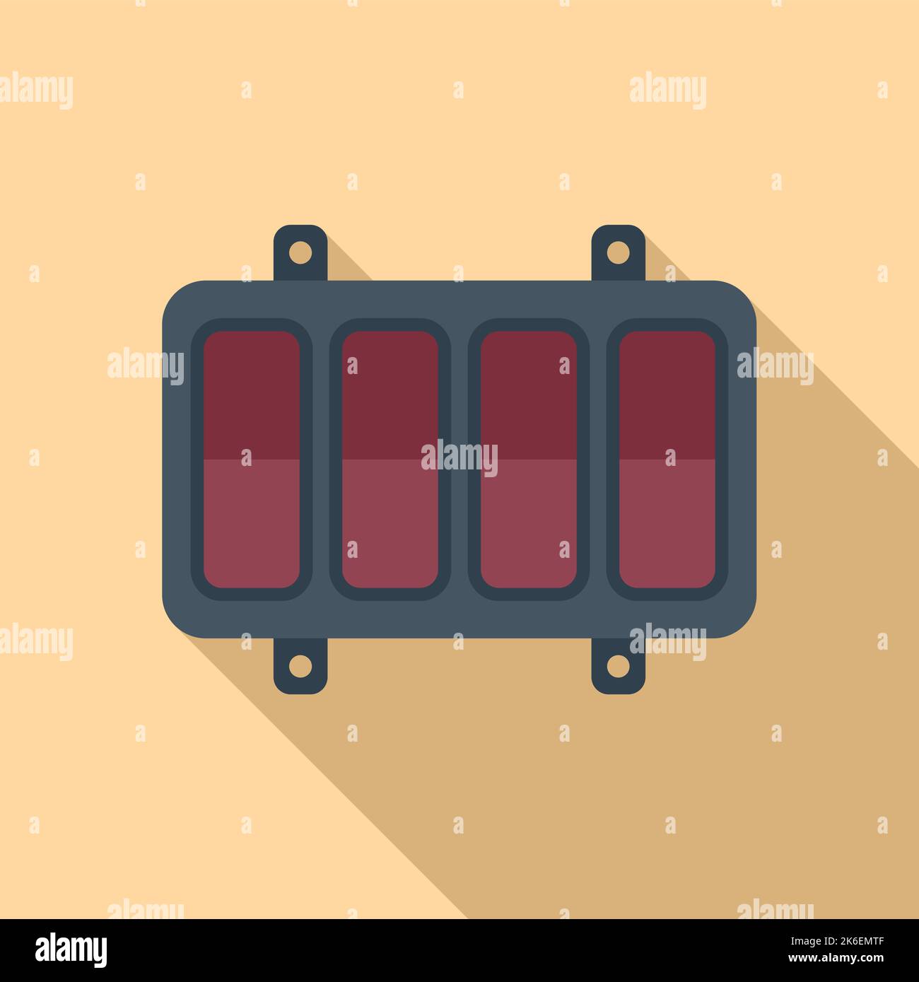 Home breaker icon flat vector. Fuse panel. Safety power Stock Vector ...
