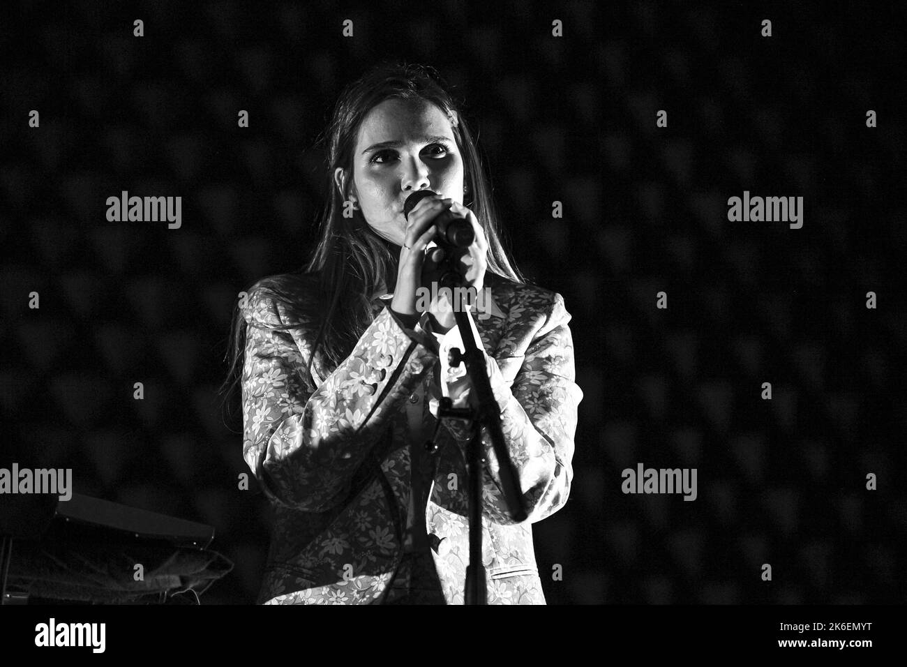 French singer Joyce Jonathan during a concert at La Nouvelle Eve, in ...
