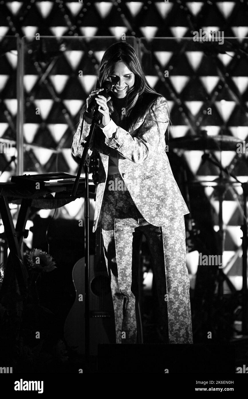 French singer Joyce Jonathan during a concert at La Nouvelle Eve, in ...